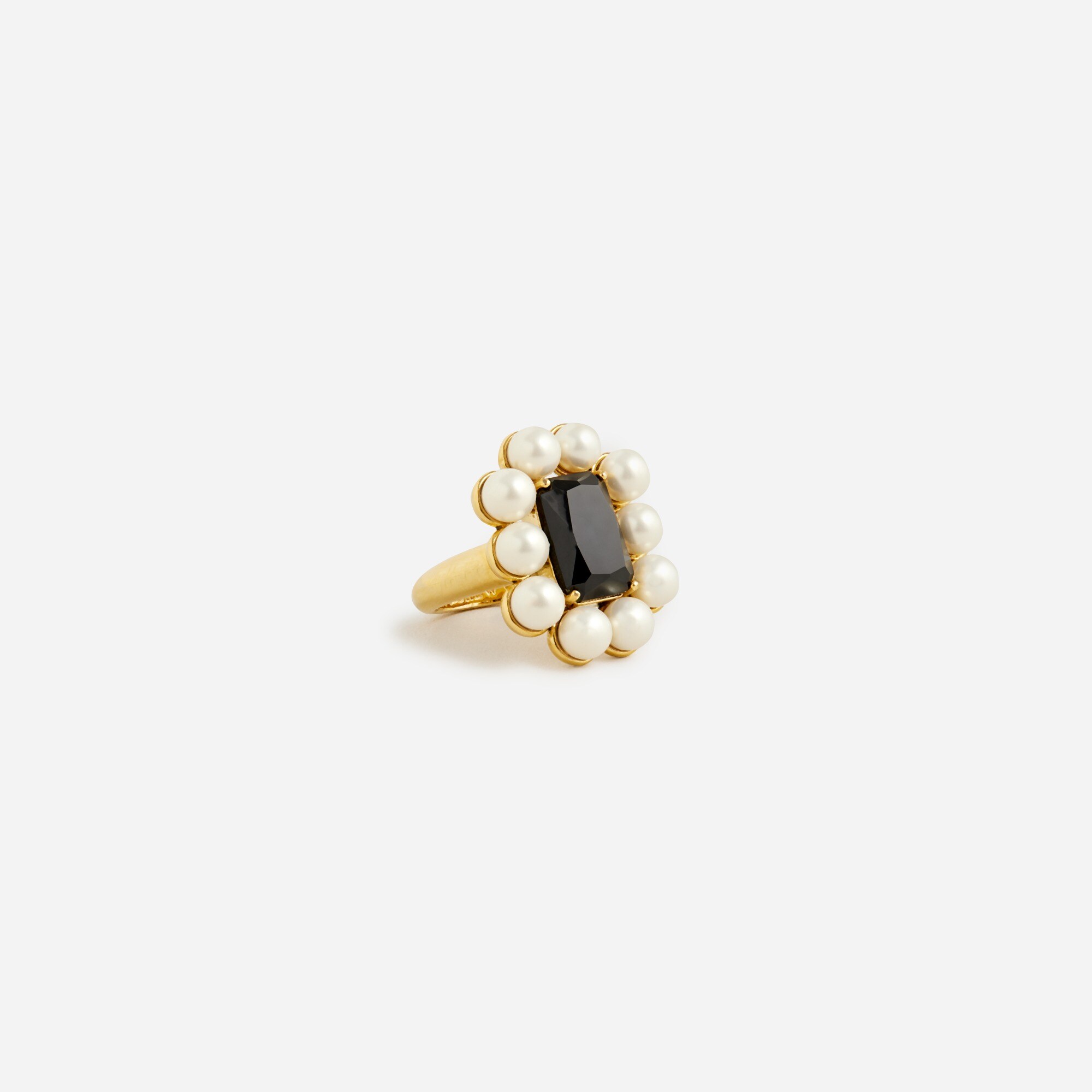 J.Crew: Pearl And Crystal Cocktail Ring For Women