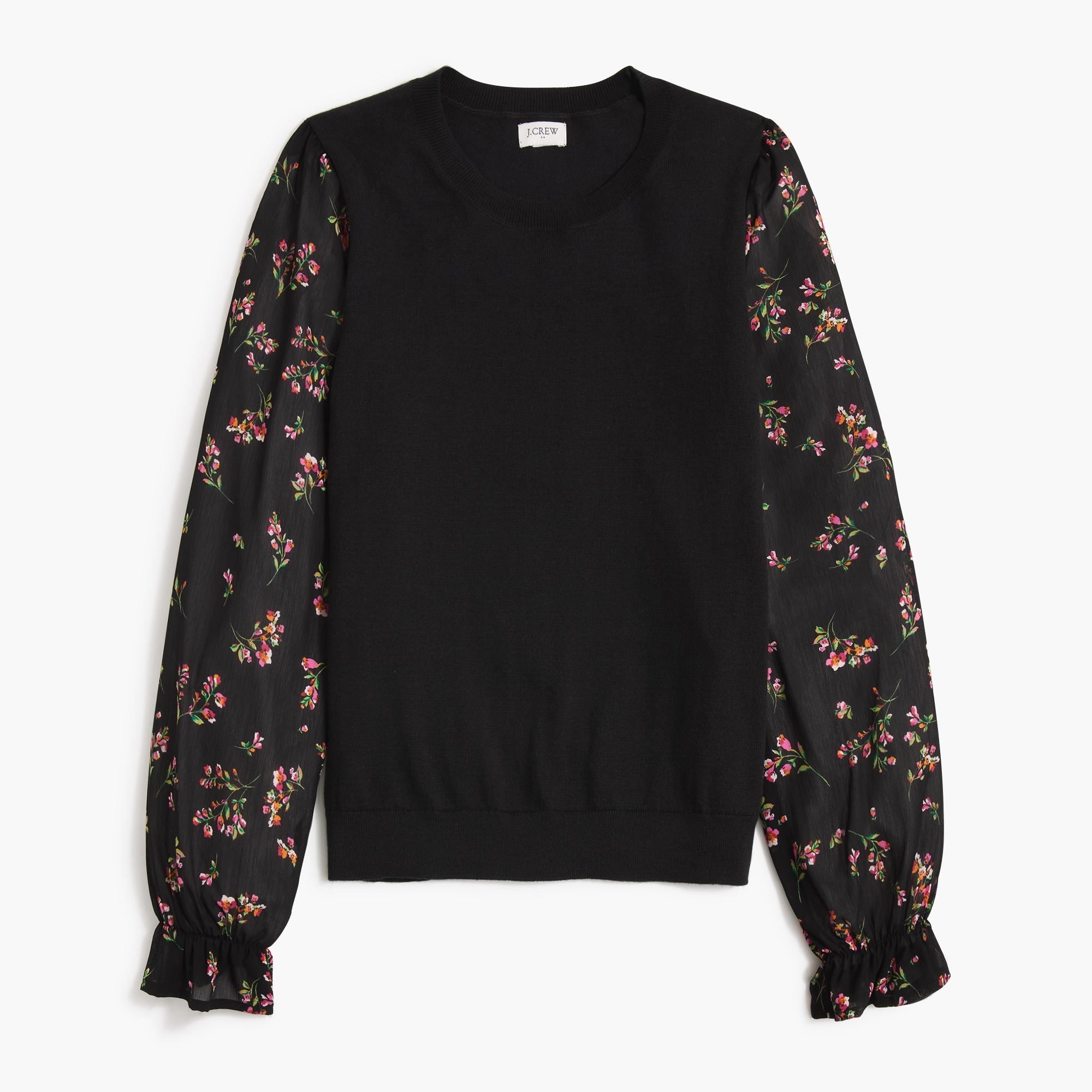 Factory: Woven-sleeve Sweater For Women