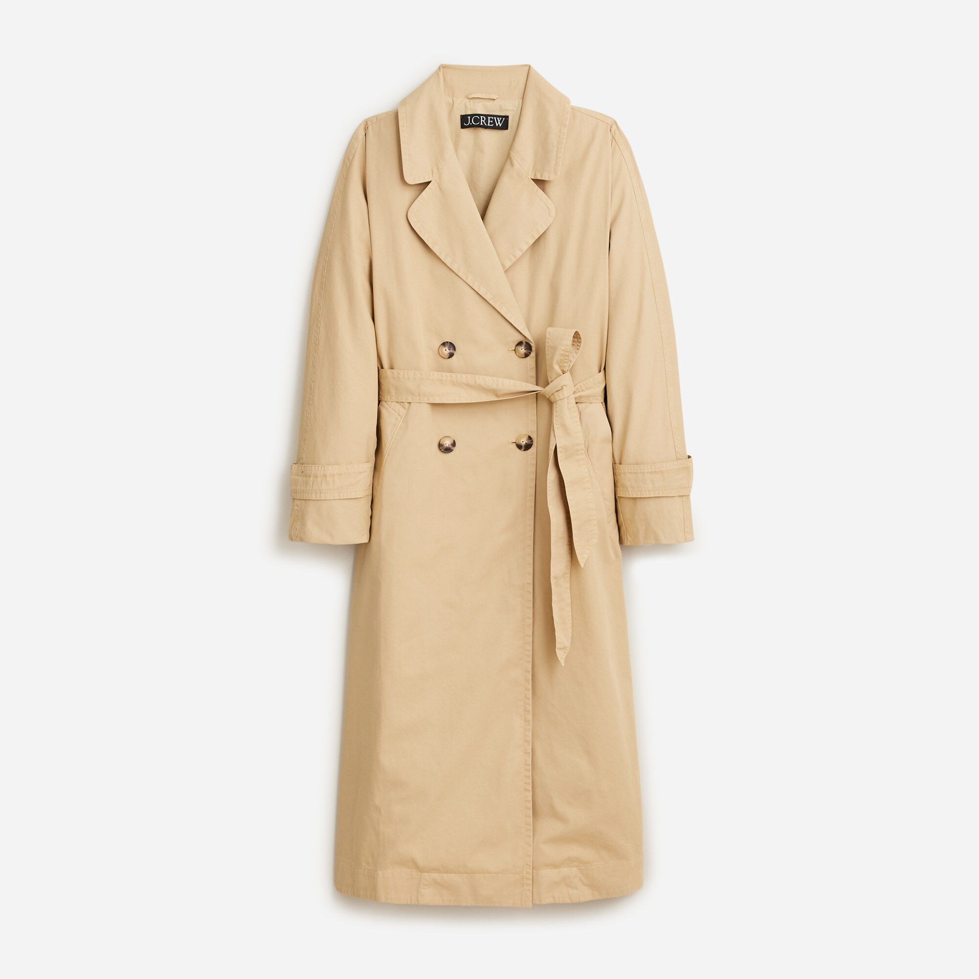 J.Crew: Relaxed Heritage Trench Coat In Chino For Women