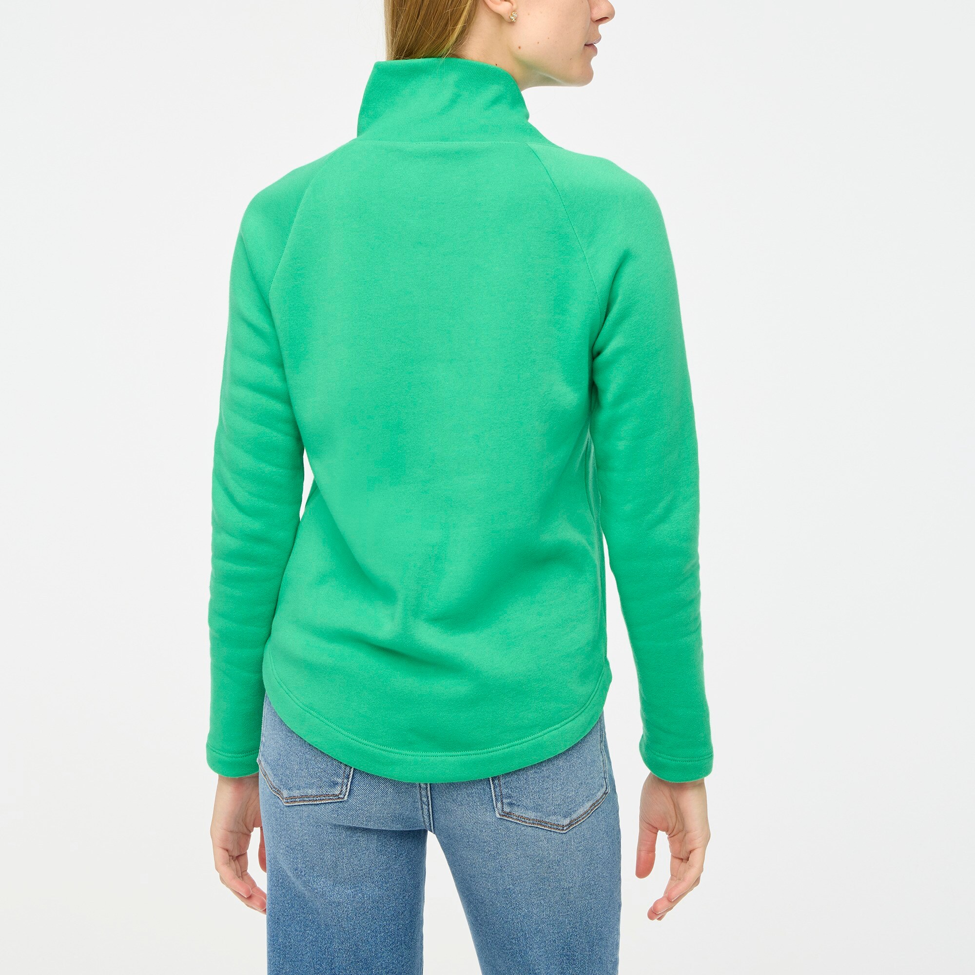 Factory: Wide Button-collar Pullover Sweatshirt For Women