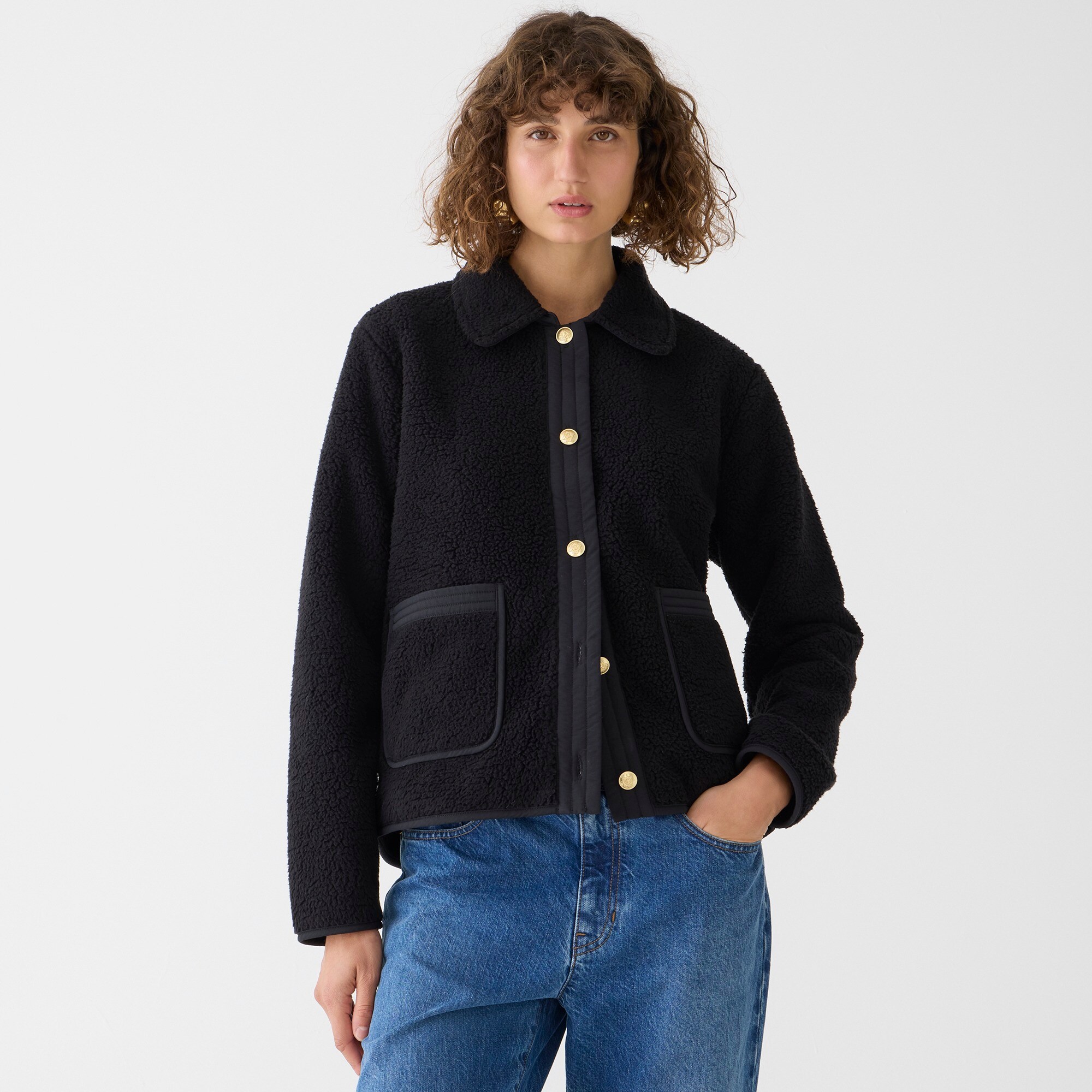 J.Crew: Teddy Sherpa Lady Jacket For Women