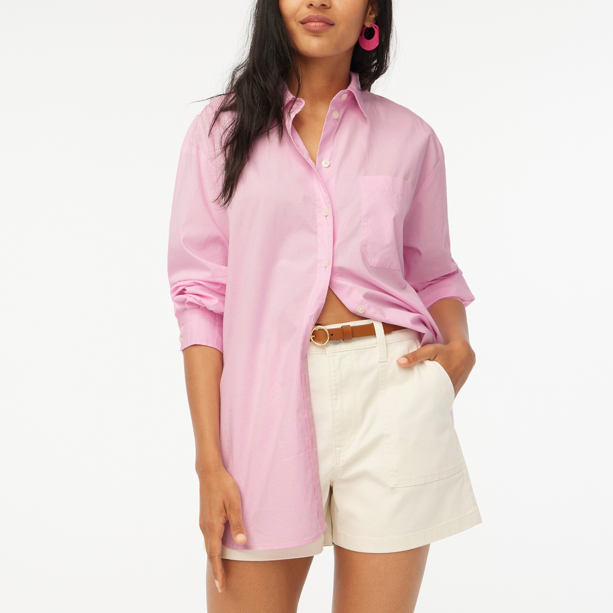 Factory: Relaxed Button-up Shirt For Women