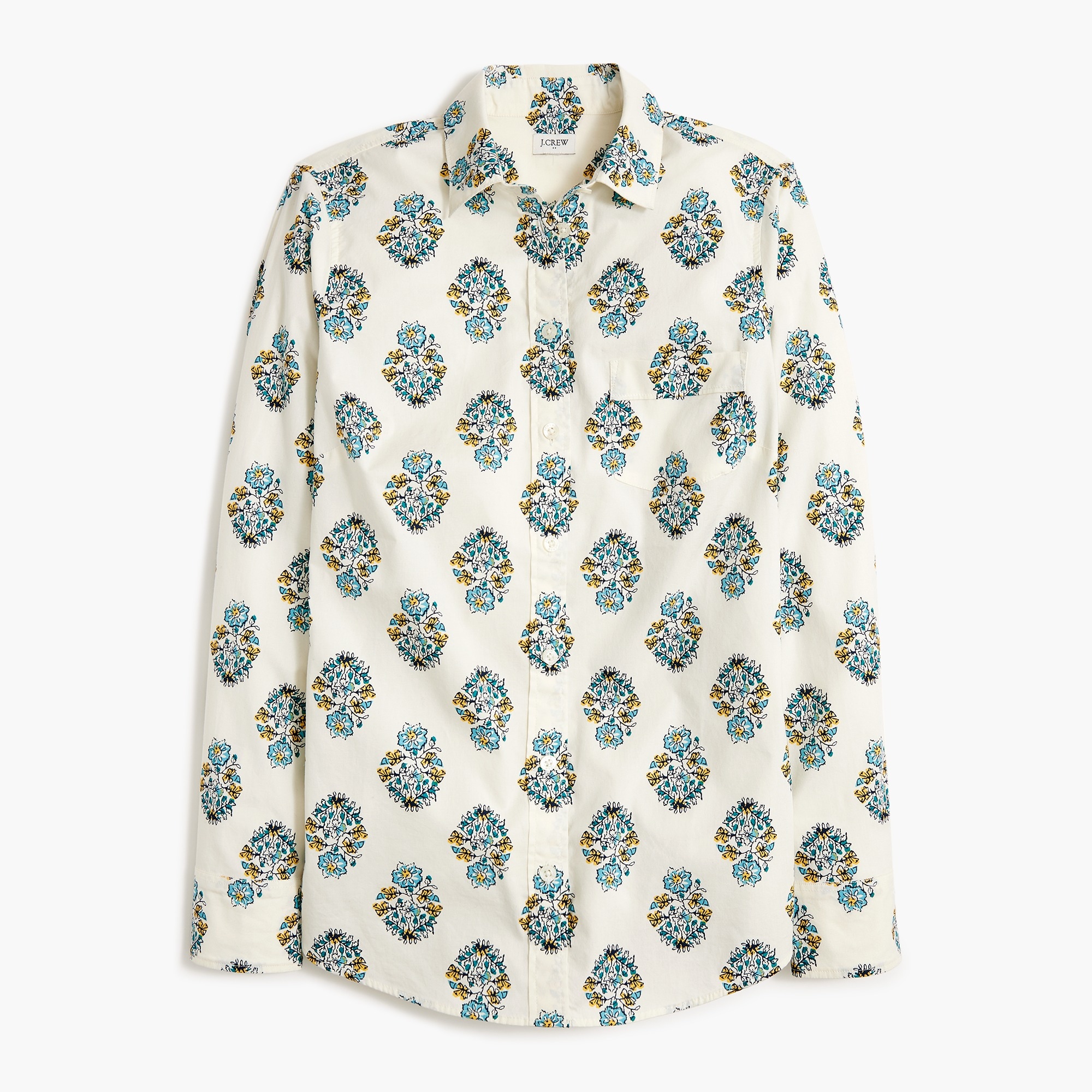 Factory: Button-up Cotton Poplin Shirt In Signature Fit For Women