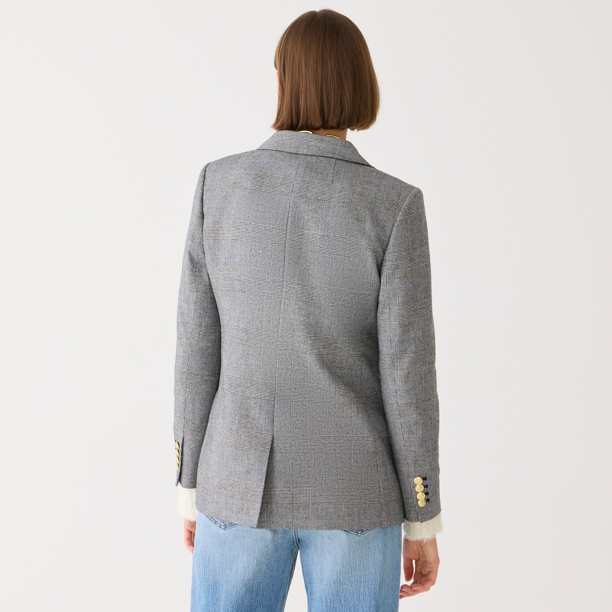 J.Crew: Brynn Blazer In Plaid English Wool Blend For Women