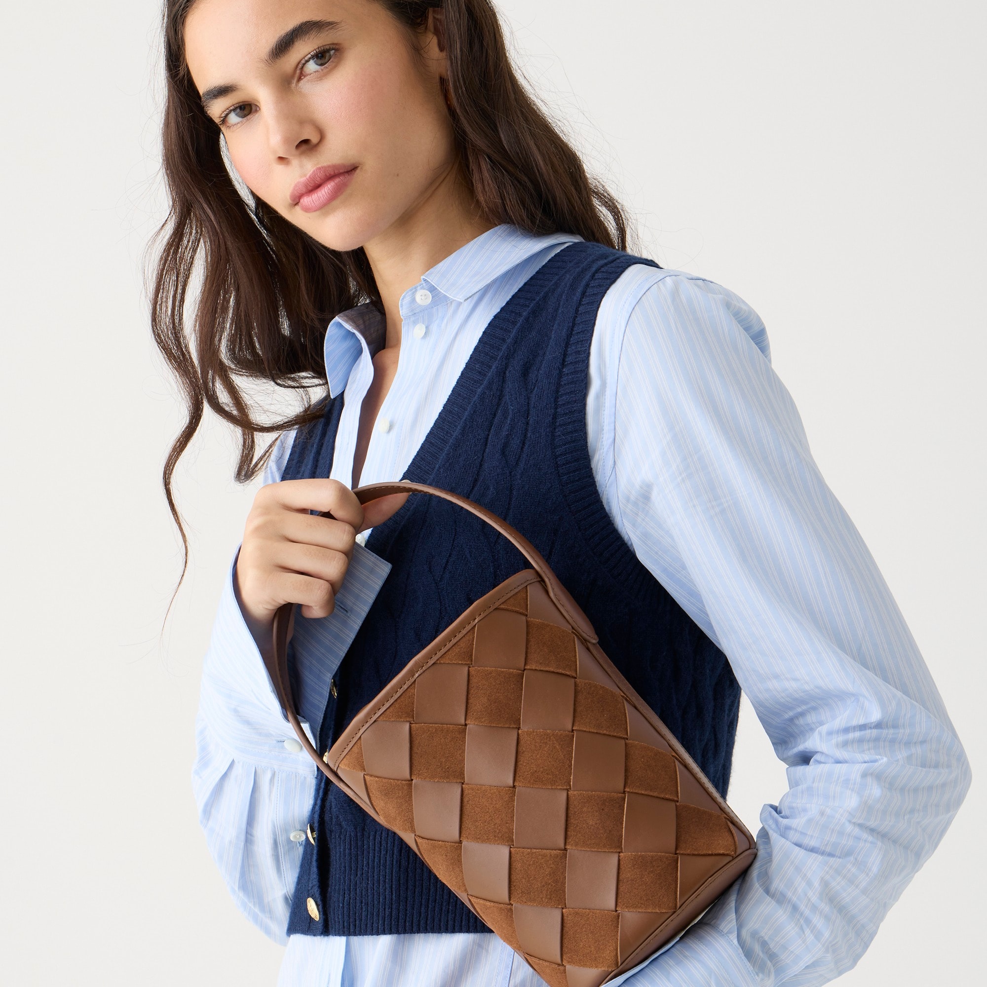 J.Crew: Berkeley Woven Bucket Bag For Women