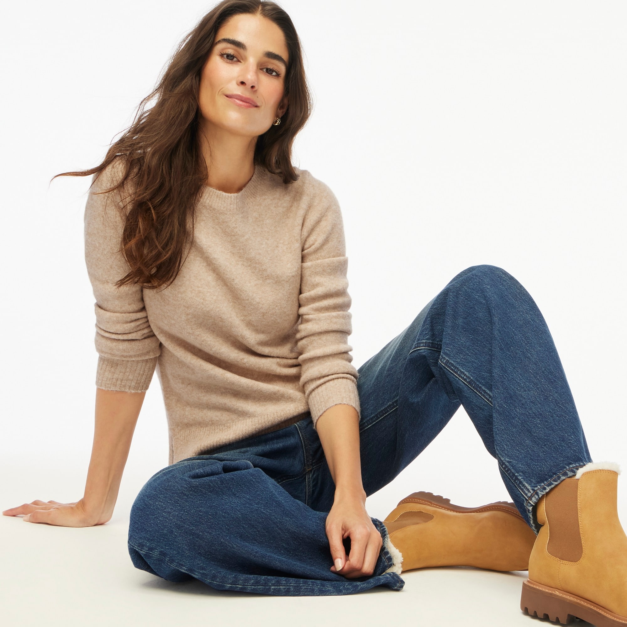 Factory: Crewneck Sweater In Extra-soft Yarn For Women