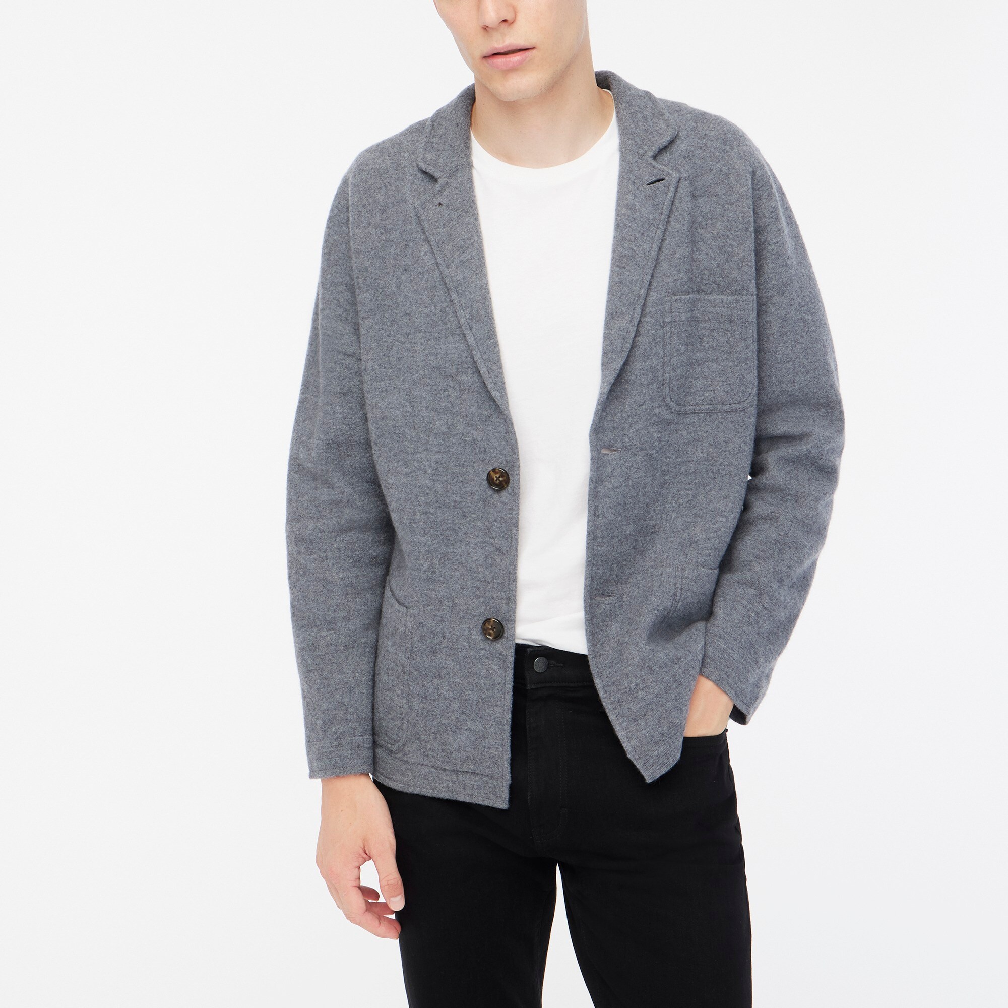 Factory: Merino Wool Sweater Blazer For Men