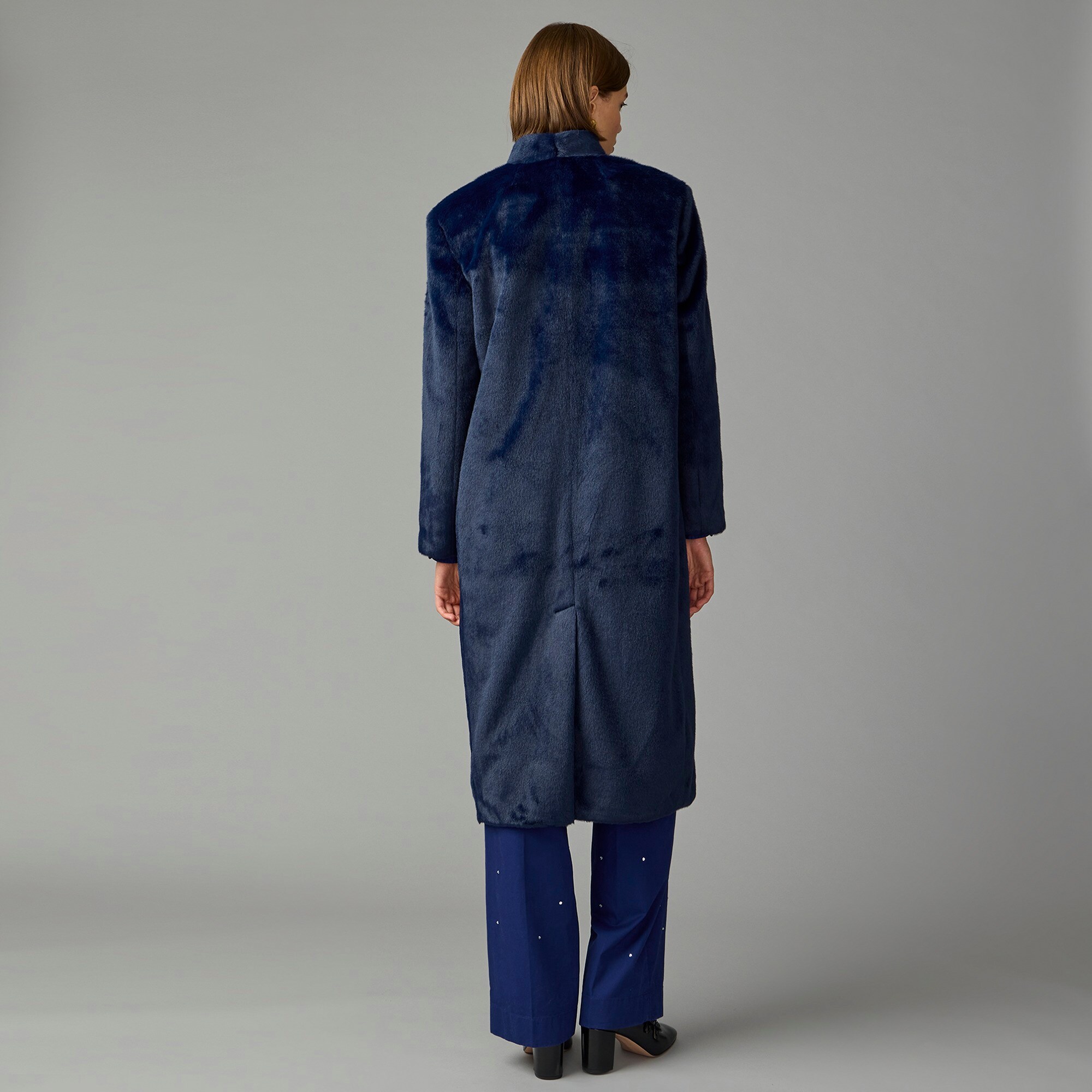 J.Crew: Collection Palais Topcoat In Brushed Faux Fur For Women