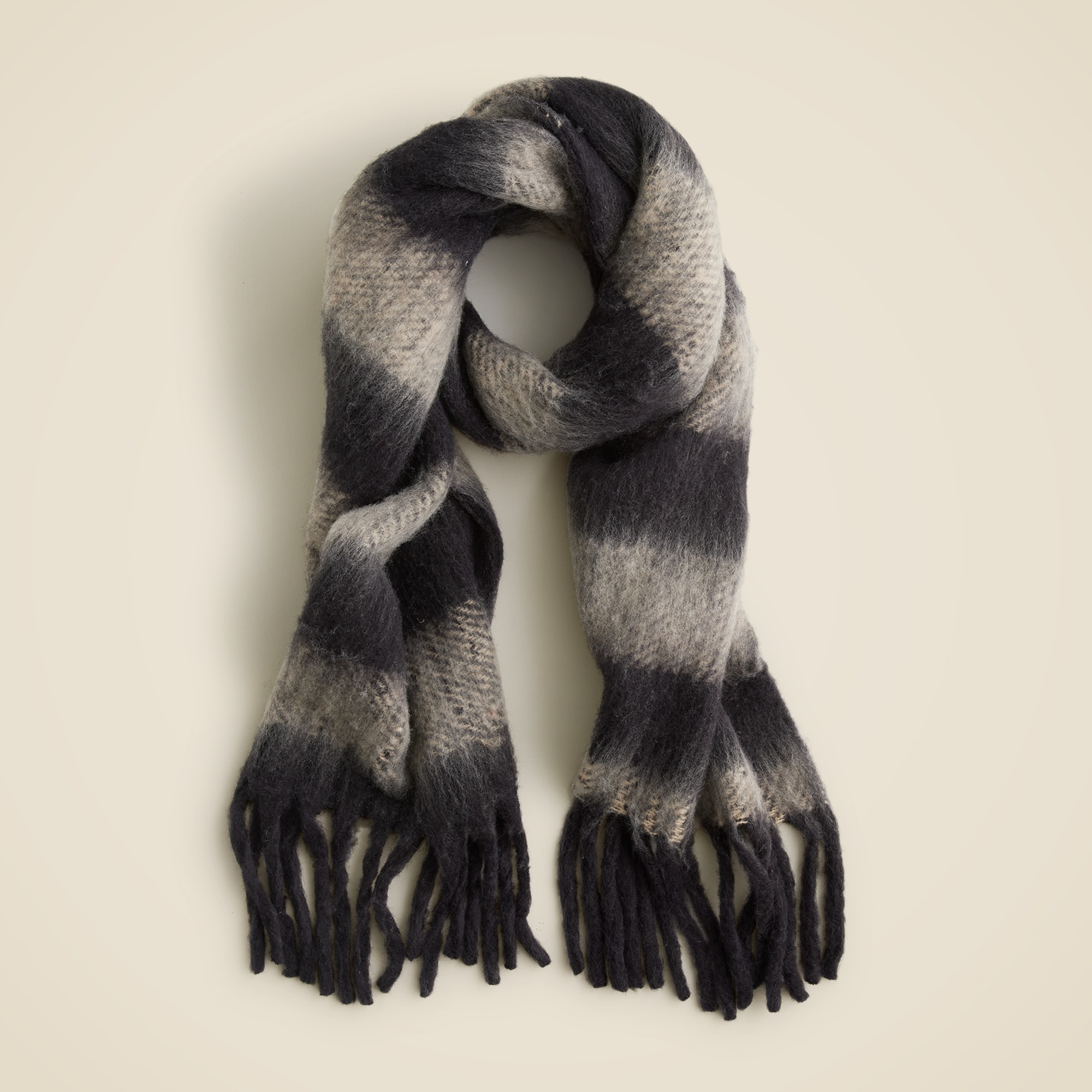 J.Crew: Brushed Woven Scarf In Stripe For Women