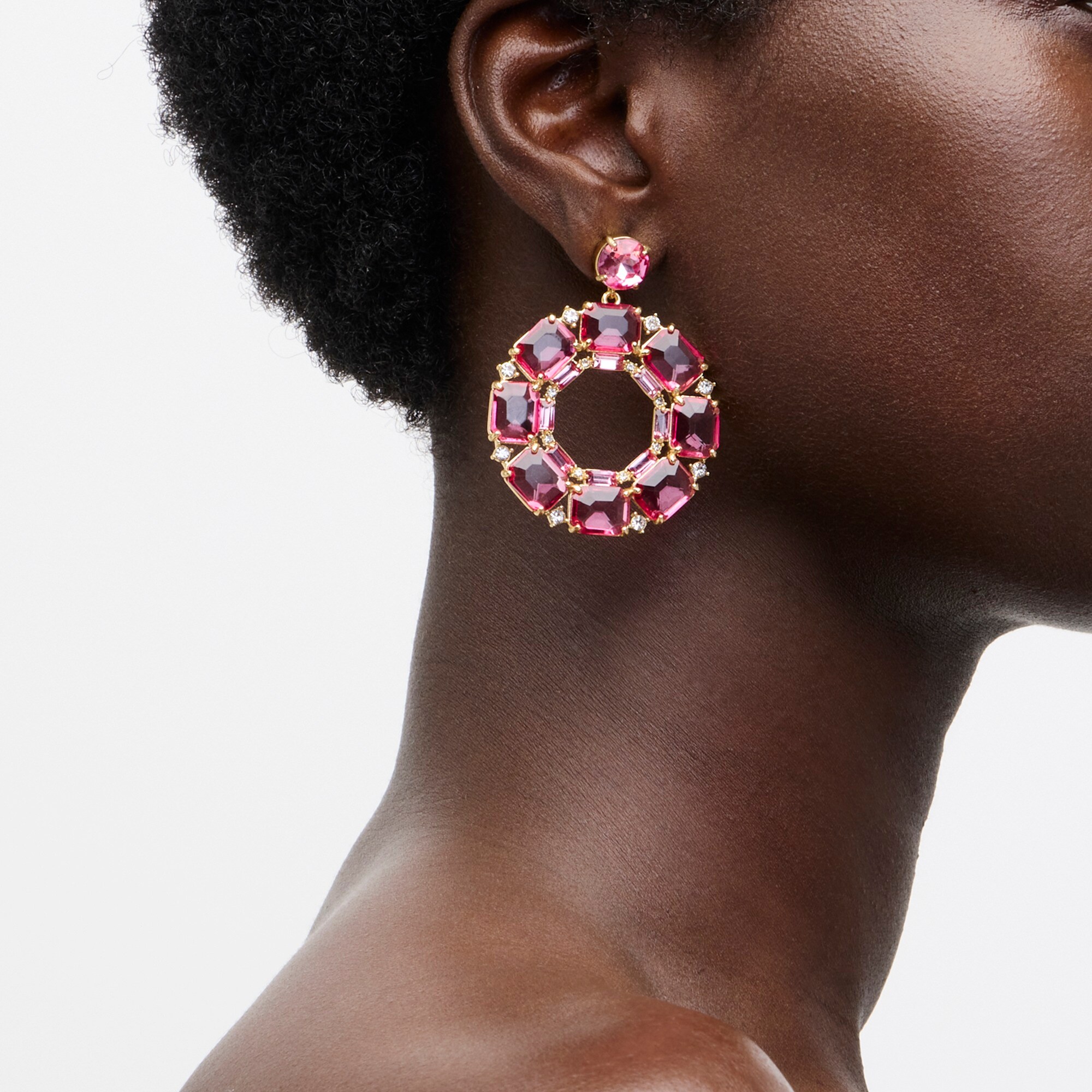 J.Crew: Faceted-crystal Hoop Earrings For Women