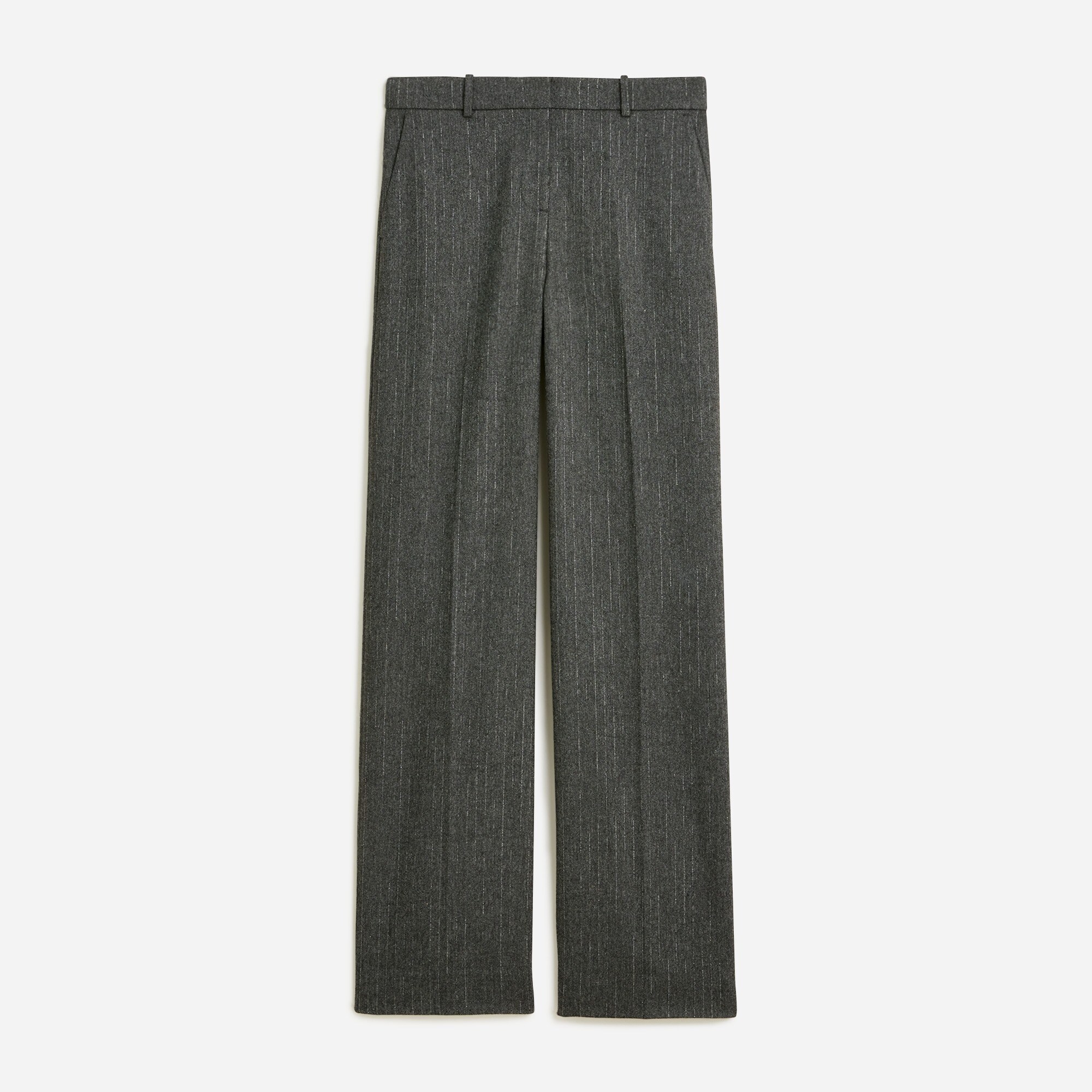 J Crew Collection Full Length Sydney Wide Leg Pant In Pinstripe