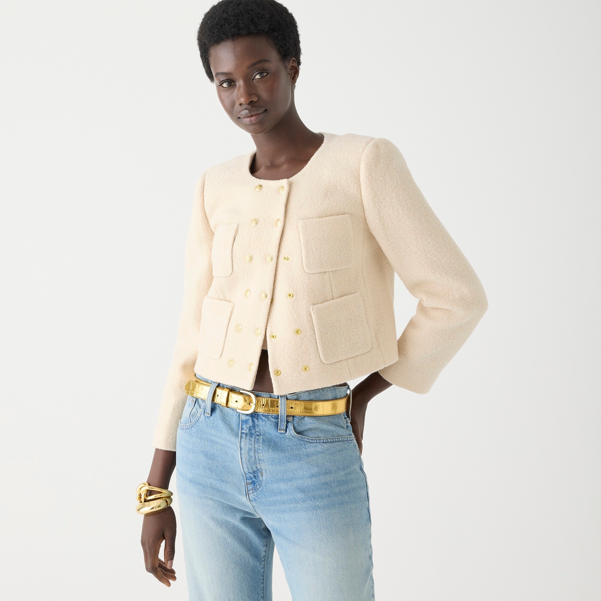 J.Crew: Double-breasted Lady Jacket In Italian Boiled Wool For Women