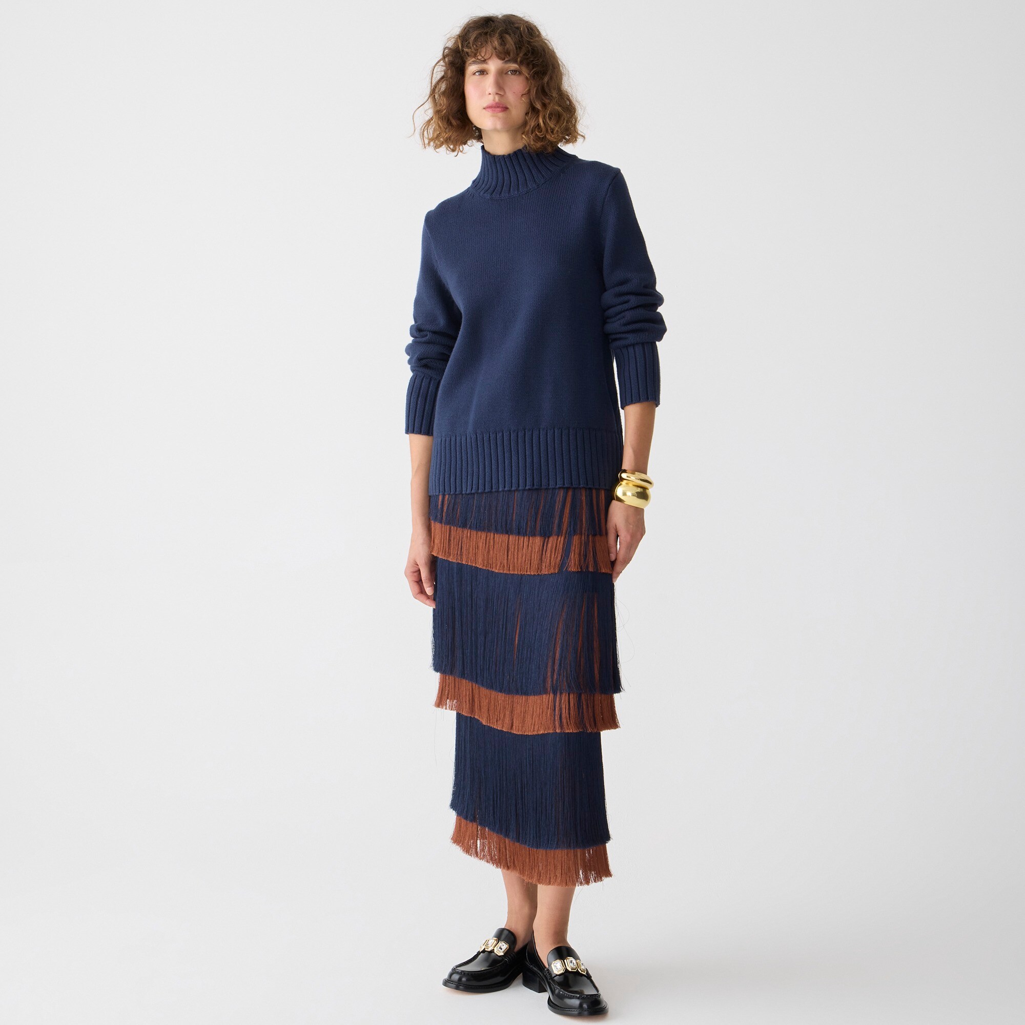 J.Crew: Cotton Turtleneck Sweater For Women