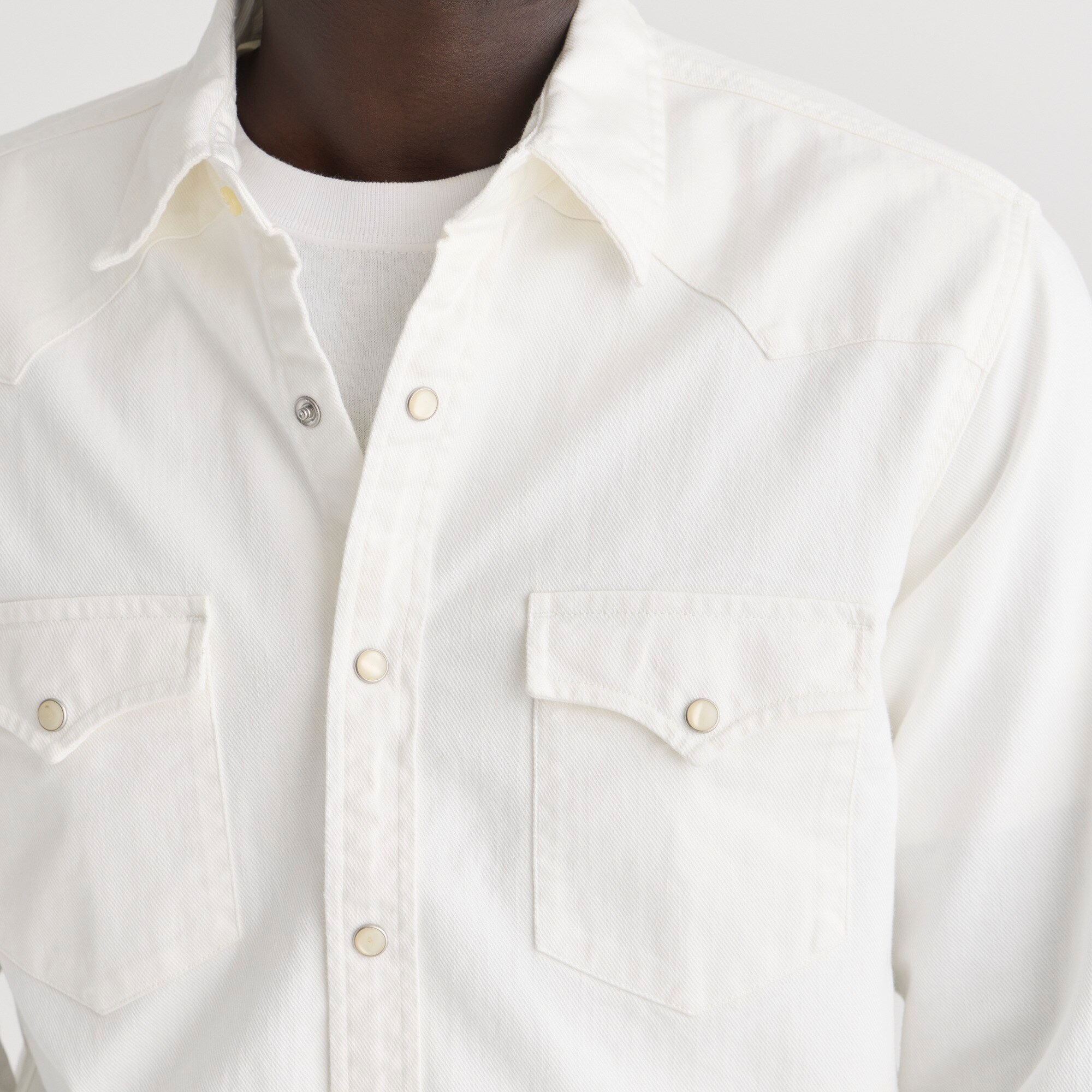 J.Crew: Midweight Denim Western Shirt For Men