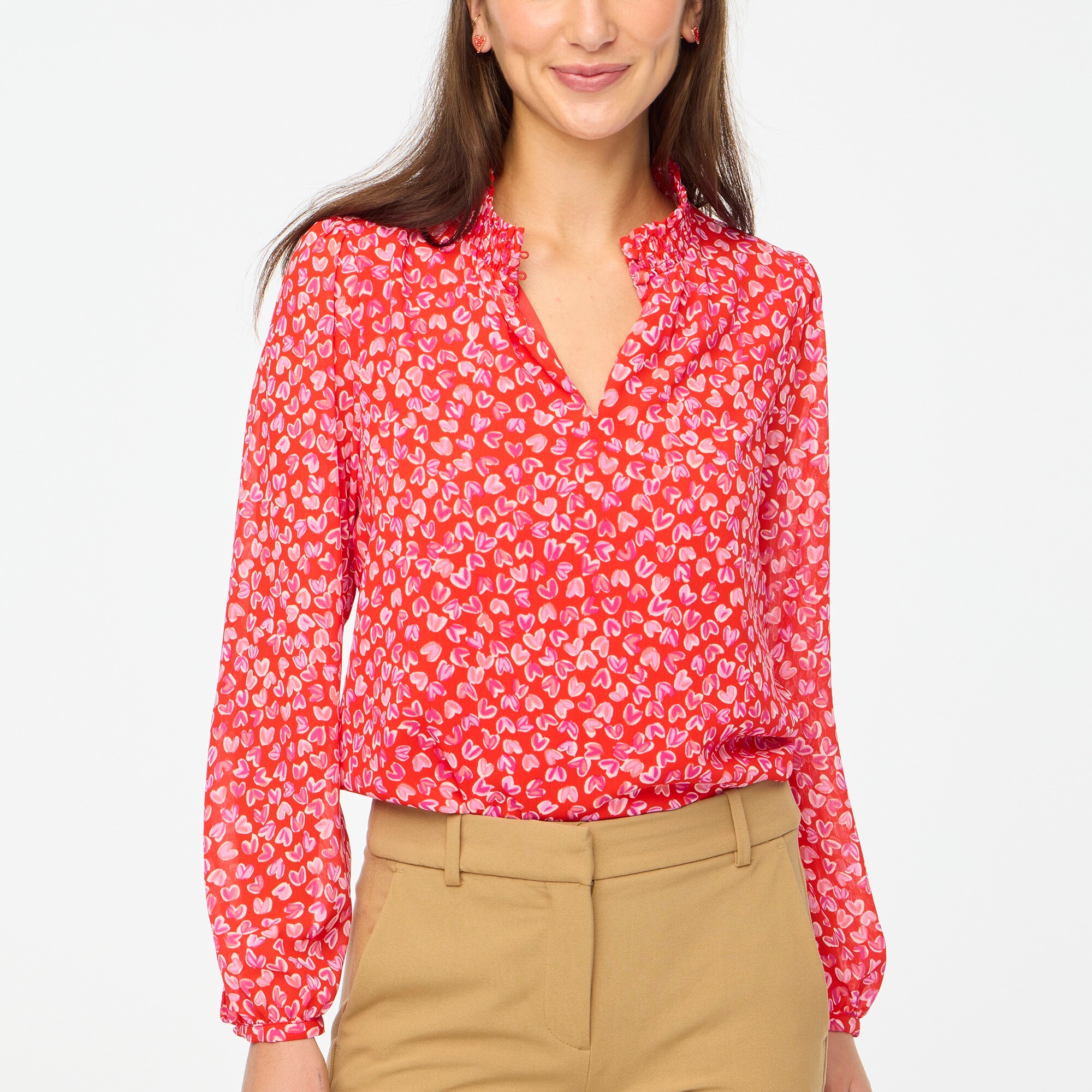 Factory: Smocked Keyhole Top For Women