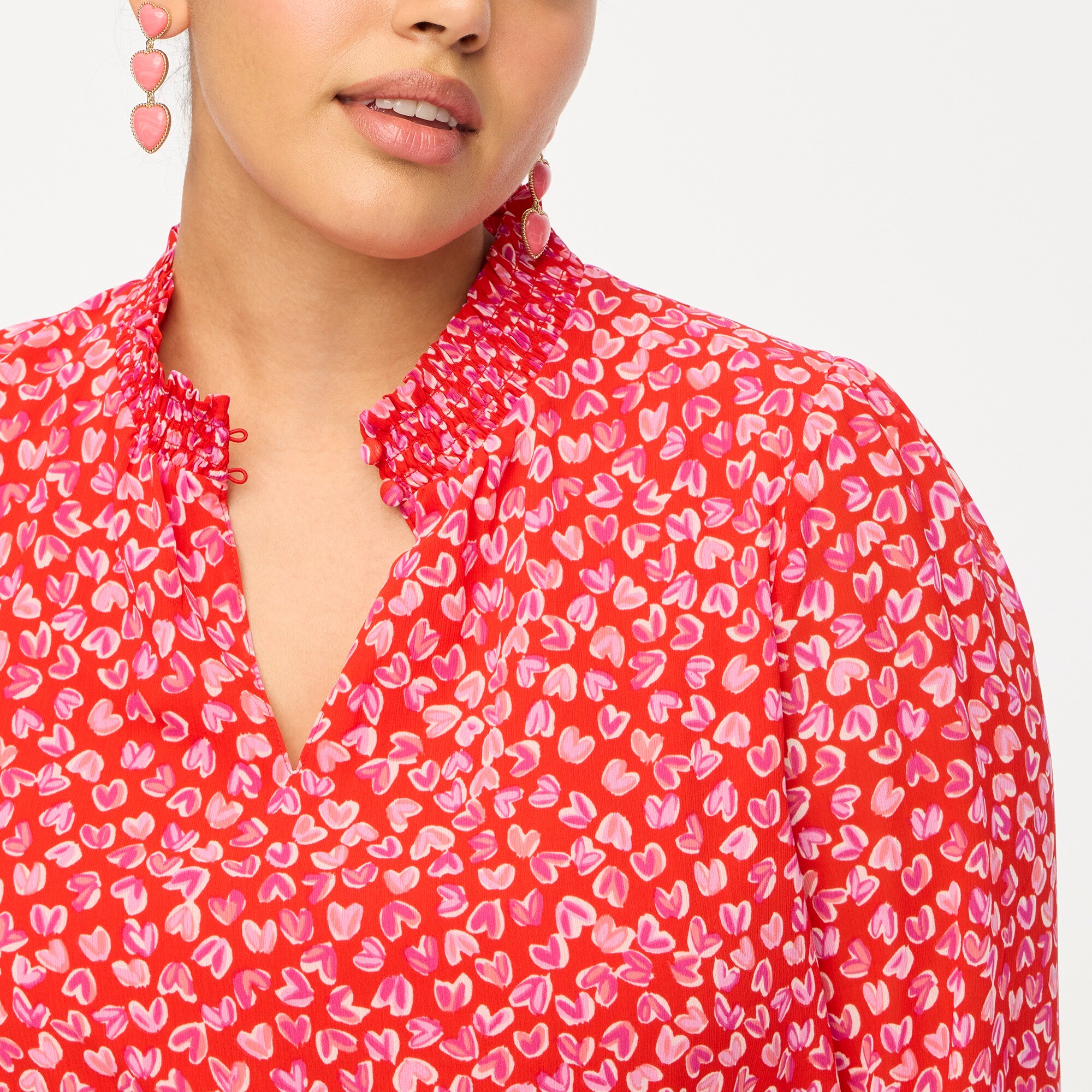 Factory: Smocked Keyhole Top For Women