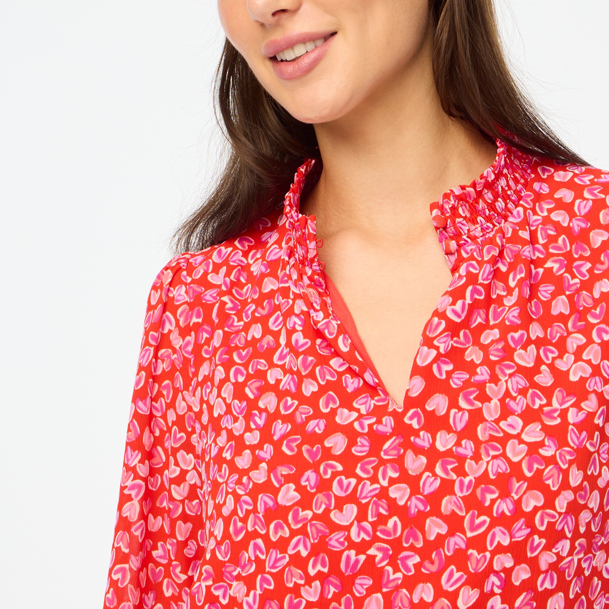Factory: Smocked Keyhole Top For Women