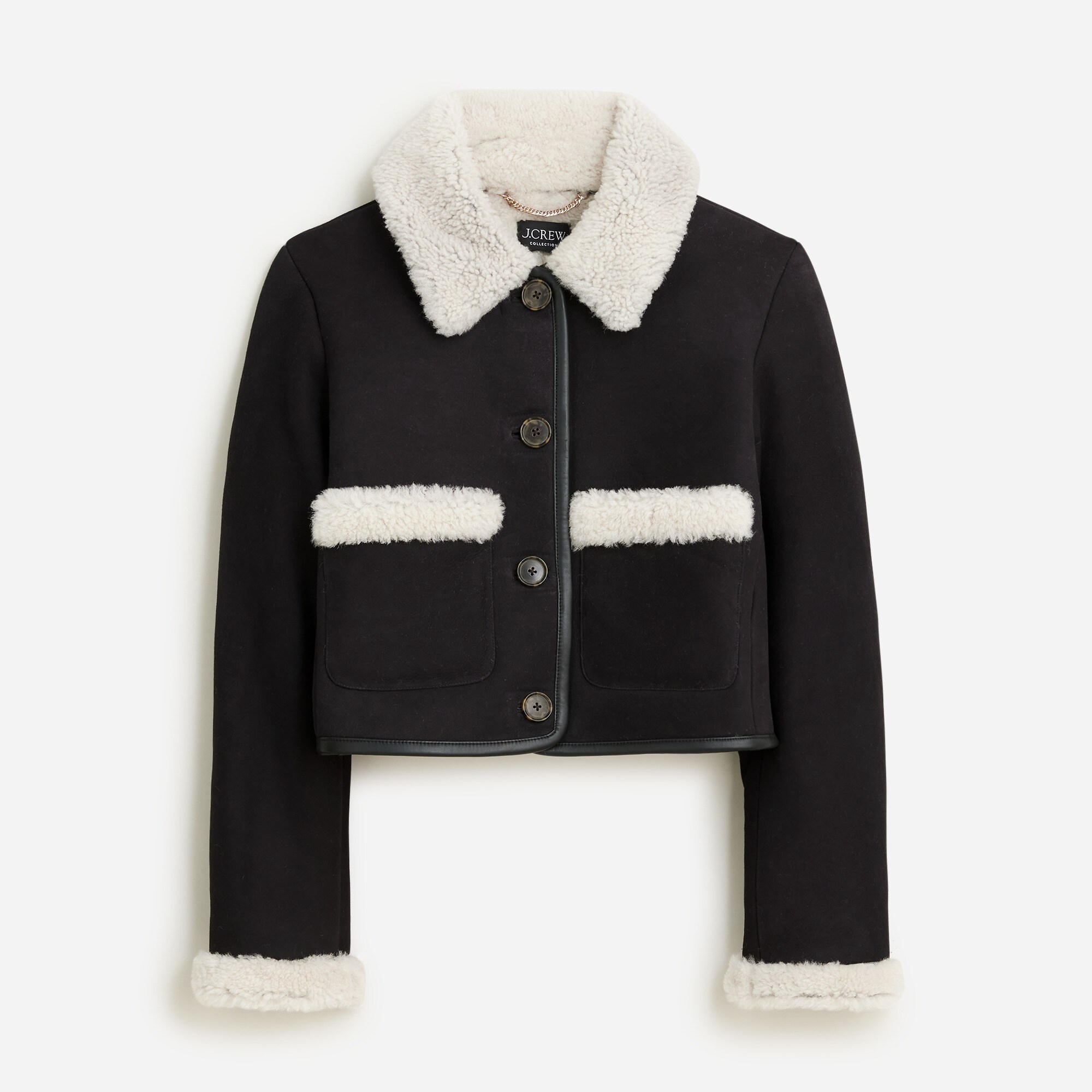 J.Crew: Collection Limited-edition Cropped Shearling Jacket For Women