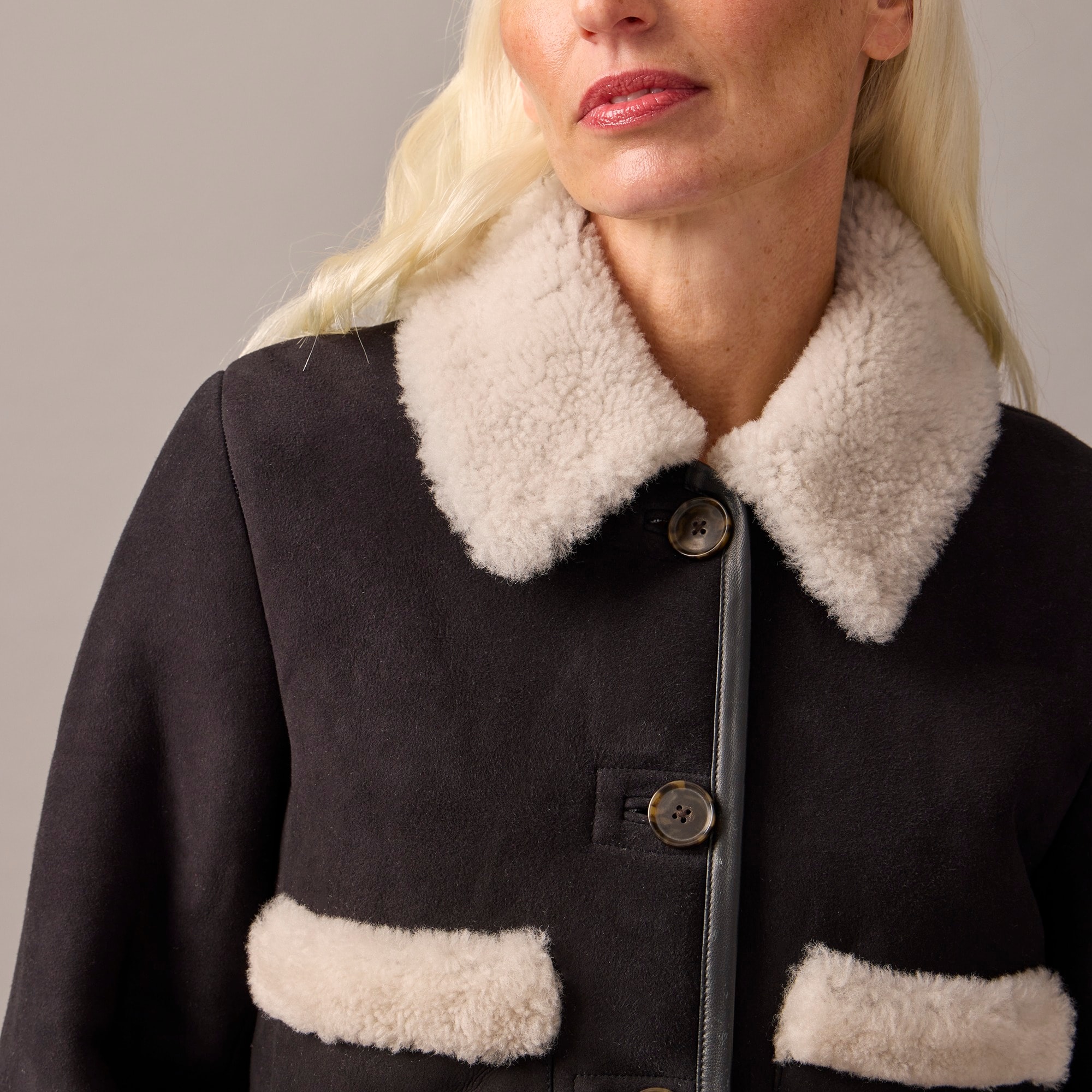 J.Crew: Collection Limited-edition Cropped Shearling Jacket For Women