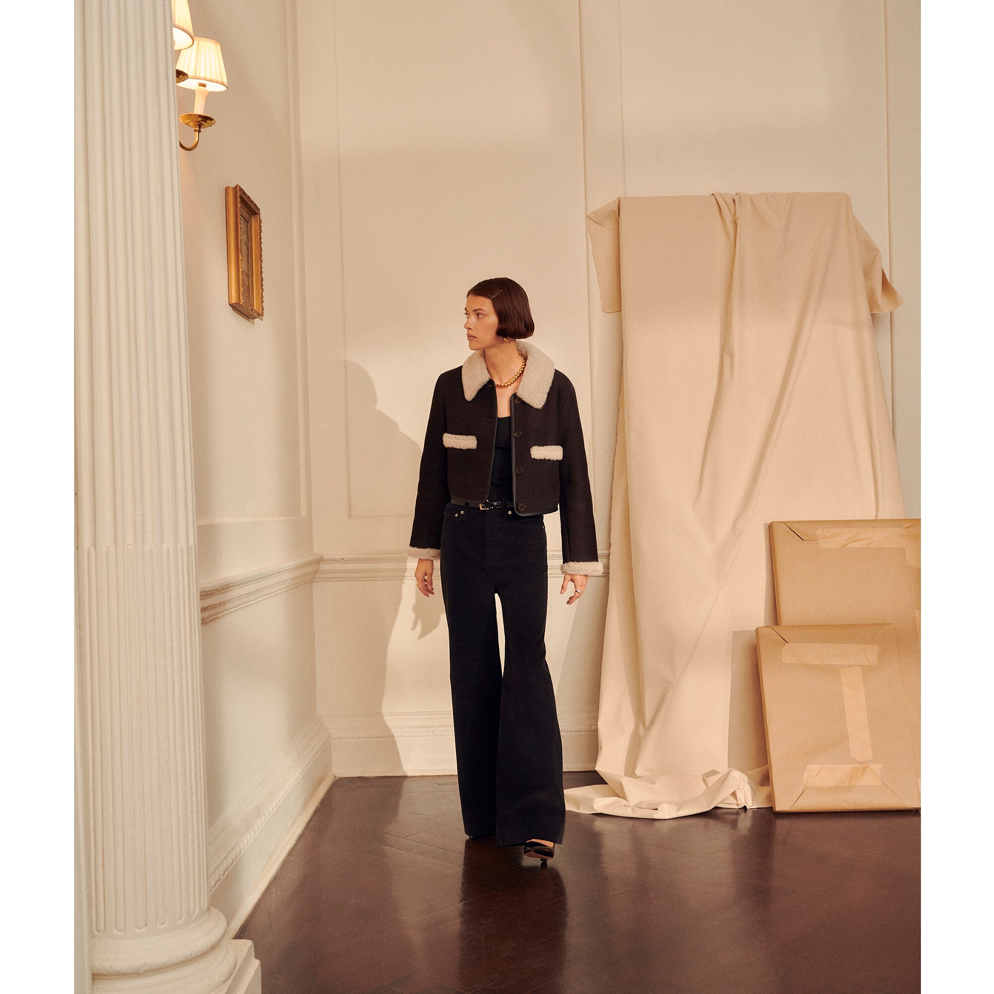 J.Crew: Collection Limited-edition Cropped Shearling Jacket For Women