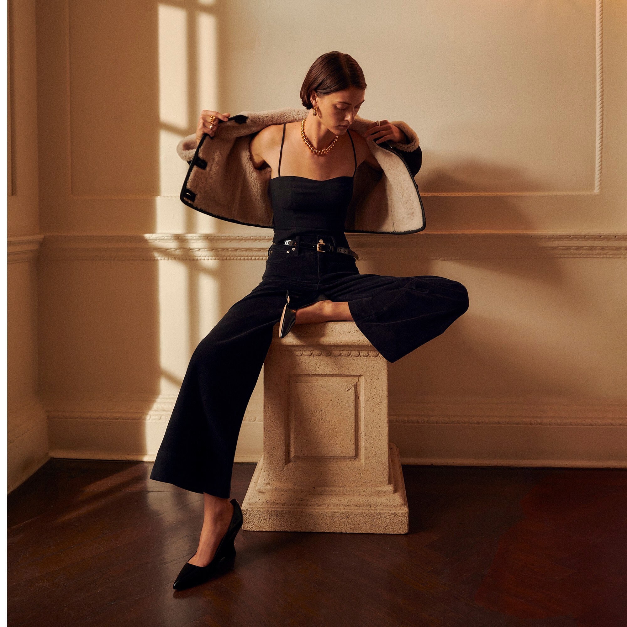 J.Crew: Collection Limited-edition Cropped Shearling Jacket For Women
