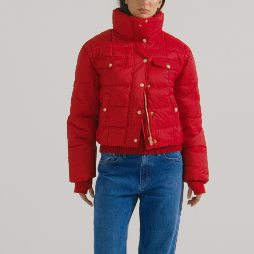 J.Crew: Cropped Puffer Jacket With PrimaLoft® For Women