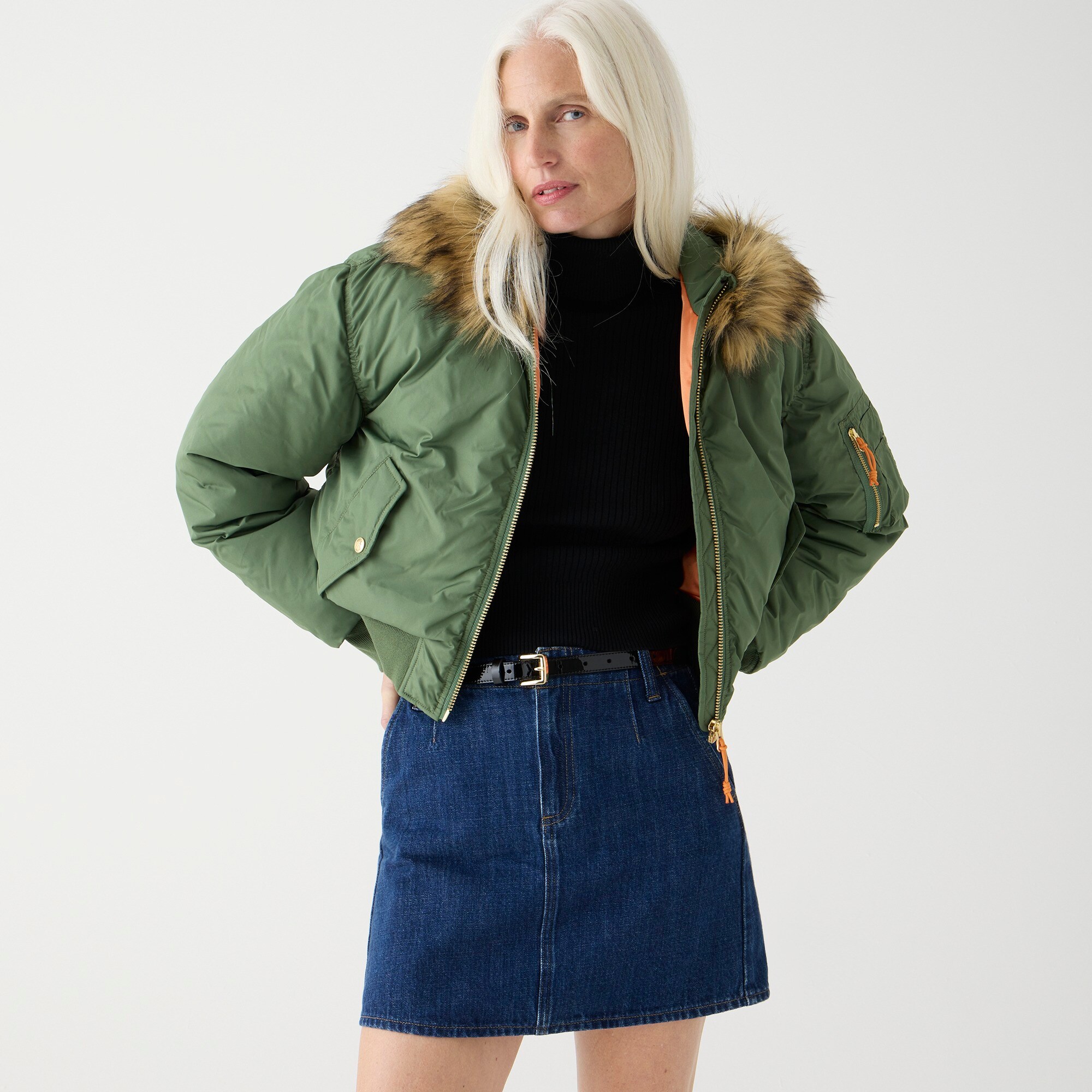 J.Crew: Ruched Puffer Jacket With PrimaLoft® For Women