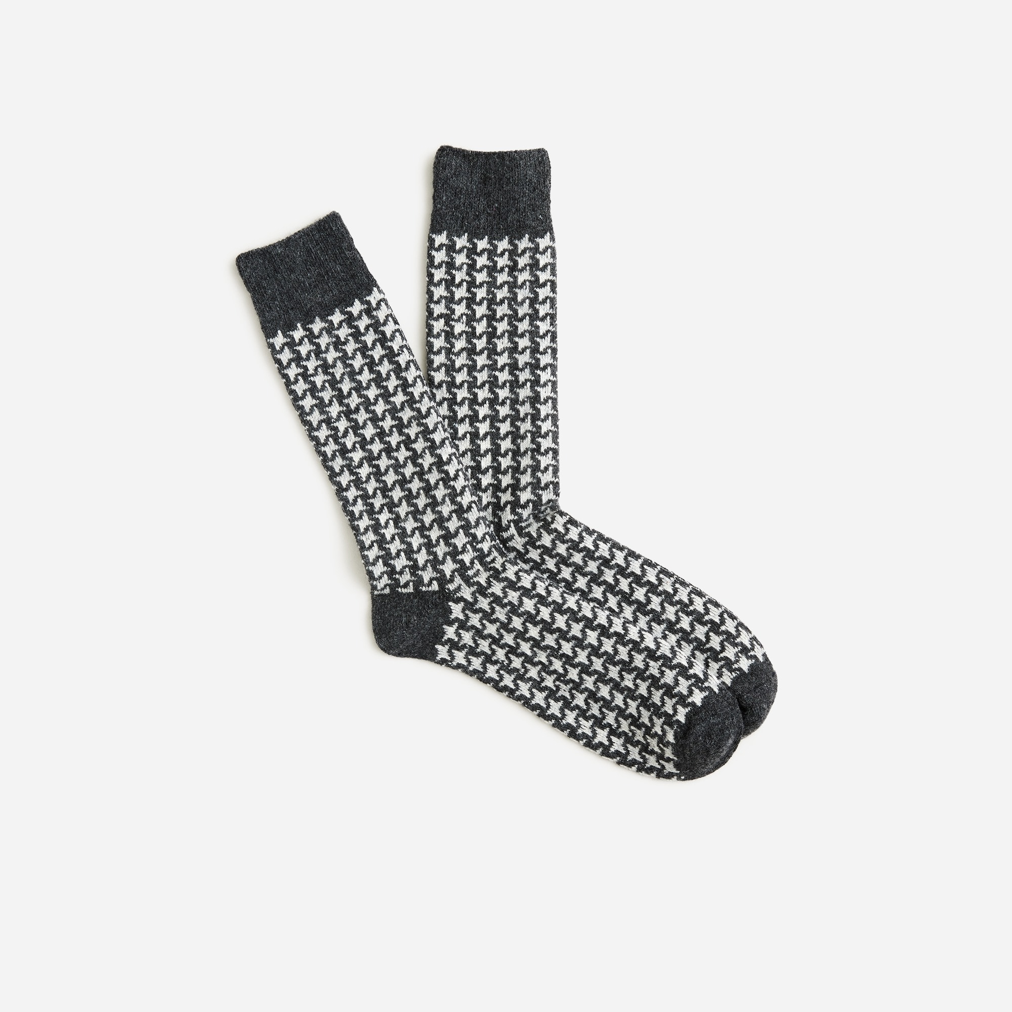 J.Crew: Wool-blend Houndstooth Socks For Men