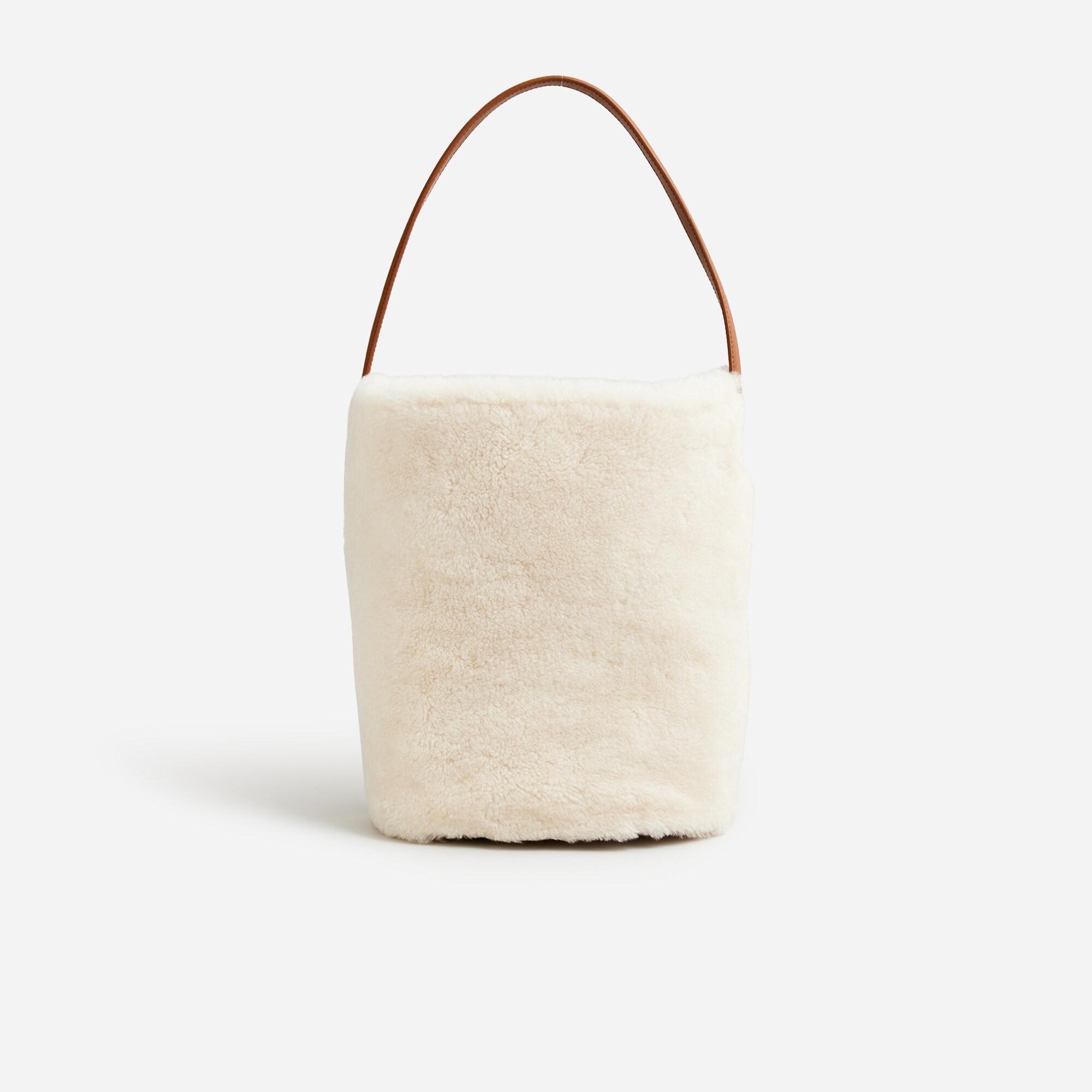 Collection Berkeley Bucket Bag In Leather And Shearling For Women | J.Crew