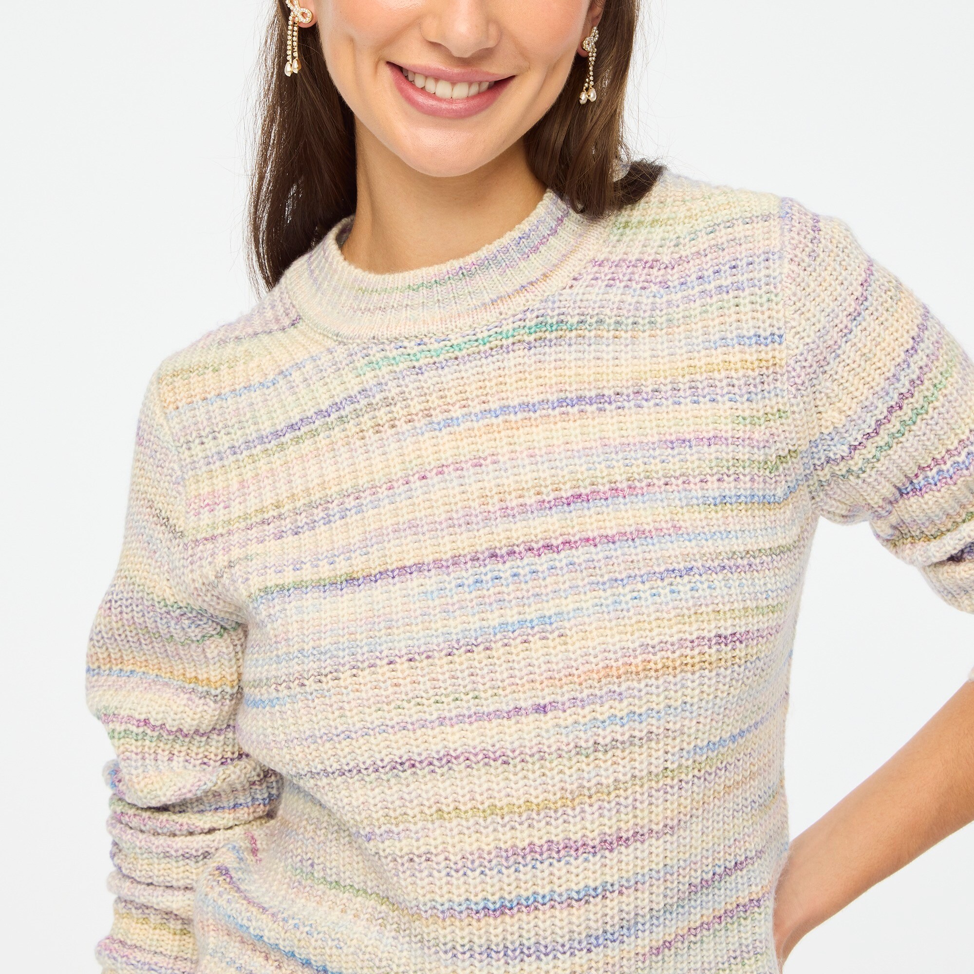 Factory: Space-dyed Crewneck Sweater For Women