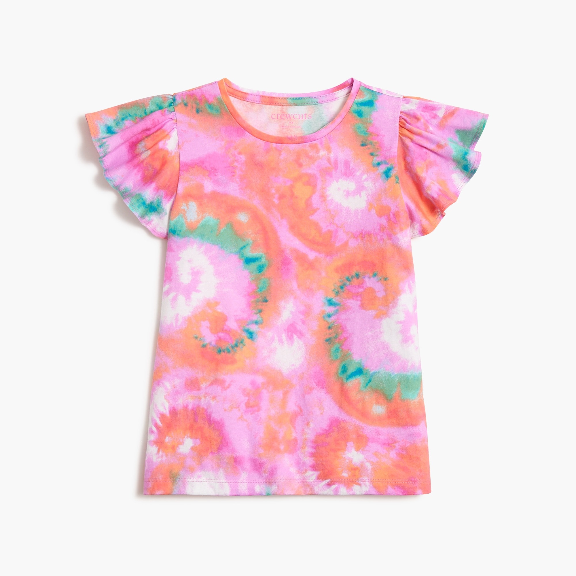 Factory: Girls' Tie-dye Flutter-sleeve Tee For Girls