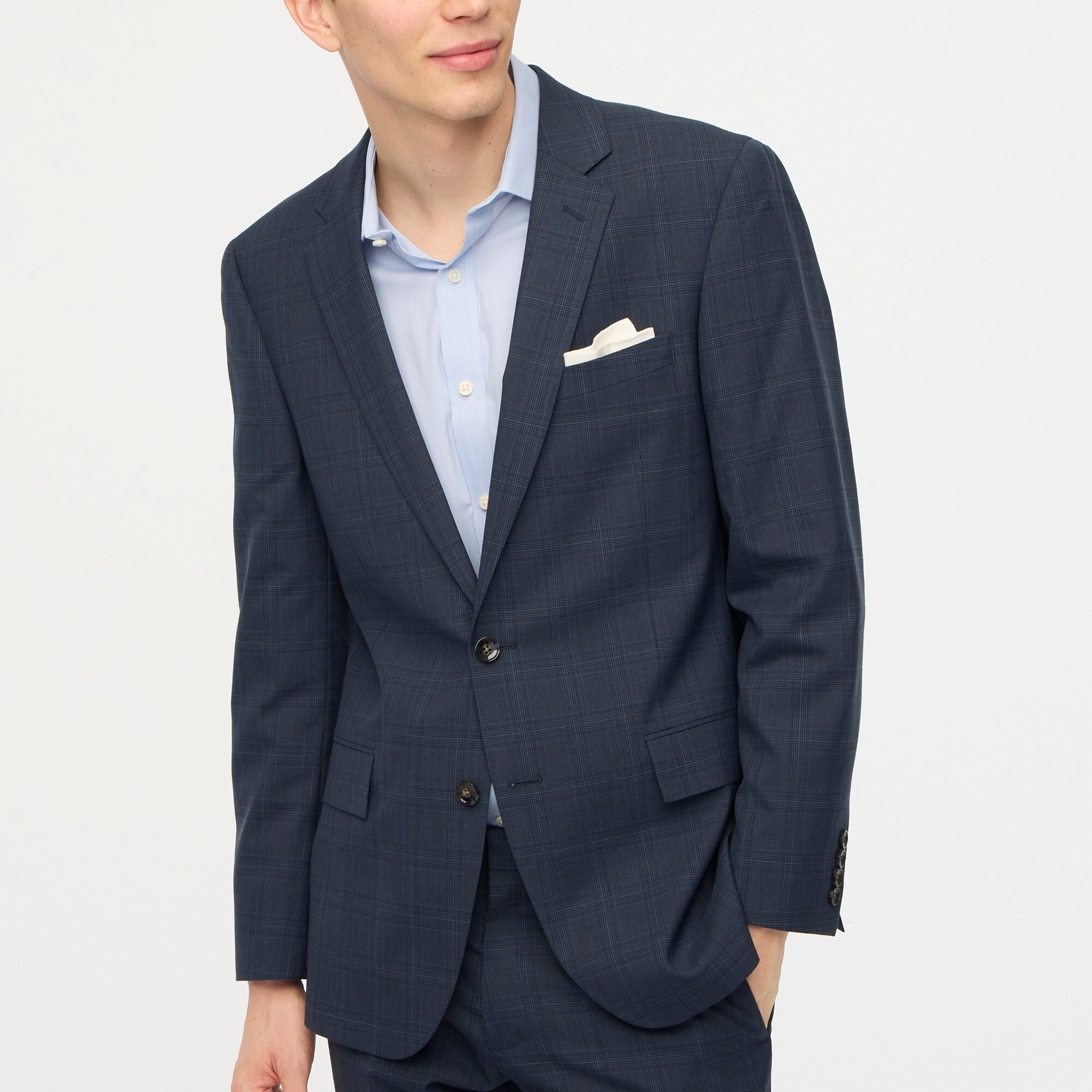 Factory: Slim-fit Thompson Plaid Suit Jacket For Men