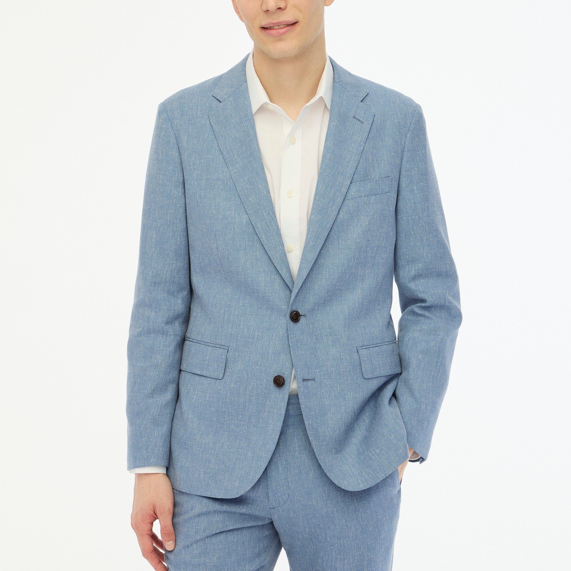 Factory: Textured Slim-fit Thompson Suit Jacket For Men