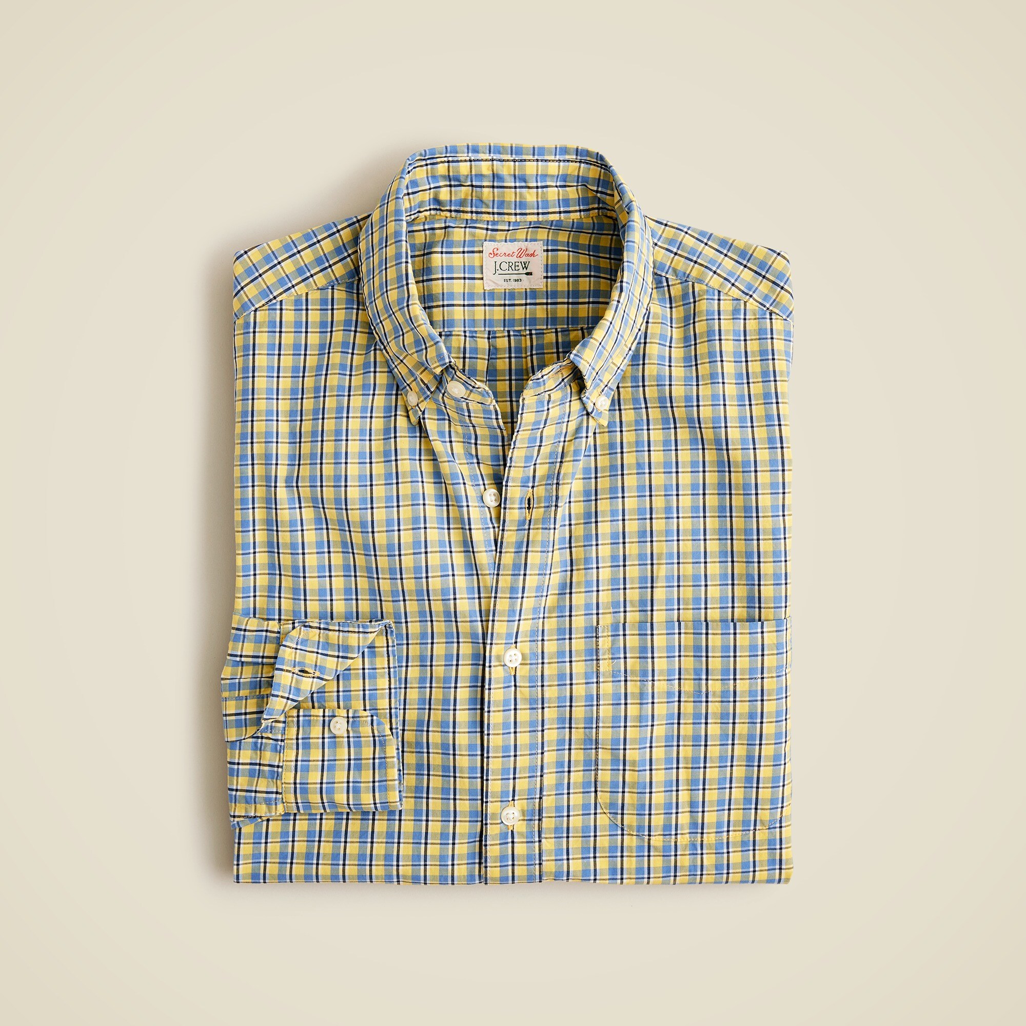J.Crew: Secret Wash Cotton Poplin Shirt For Men