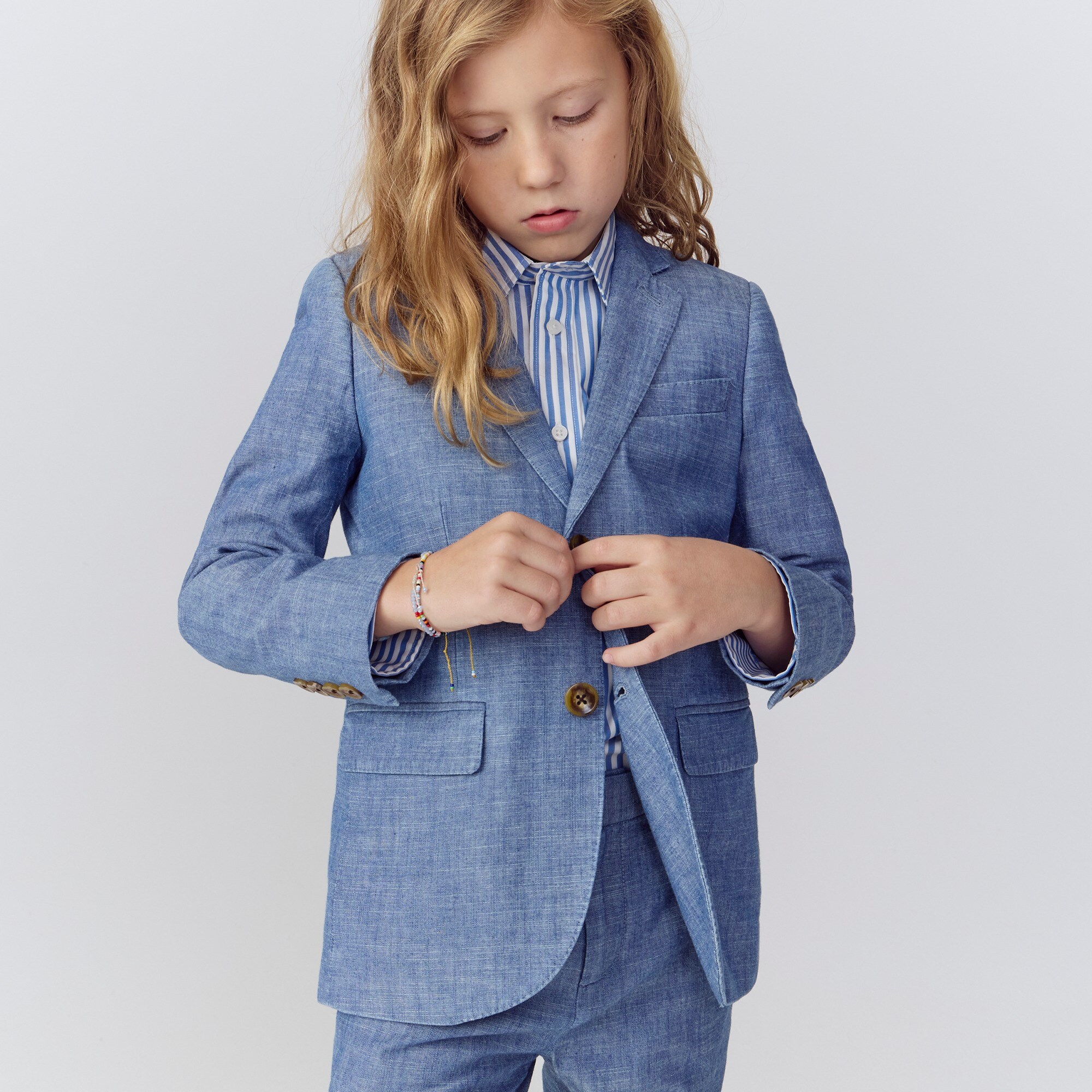 J.Crew: Boys' Ludlow Jacket In Chambray For Boys