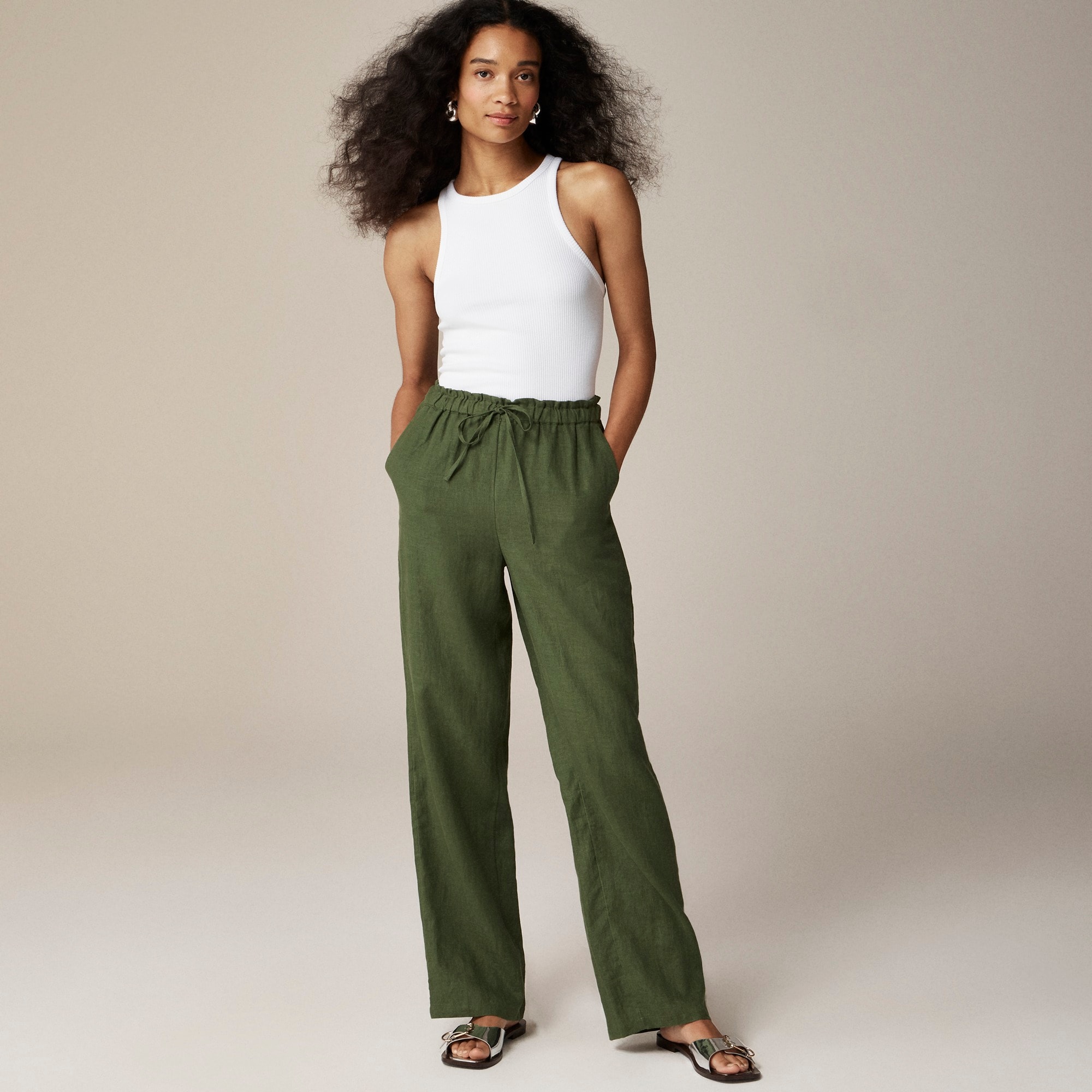 J.Crew: Soleil Pant In Linen For Women