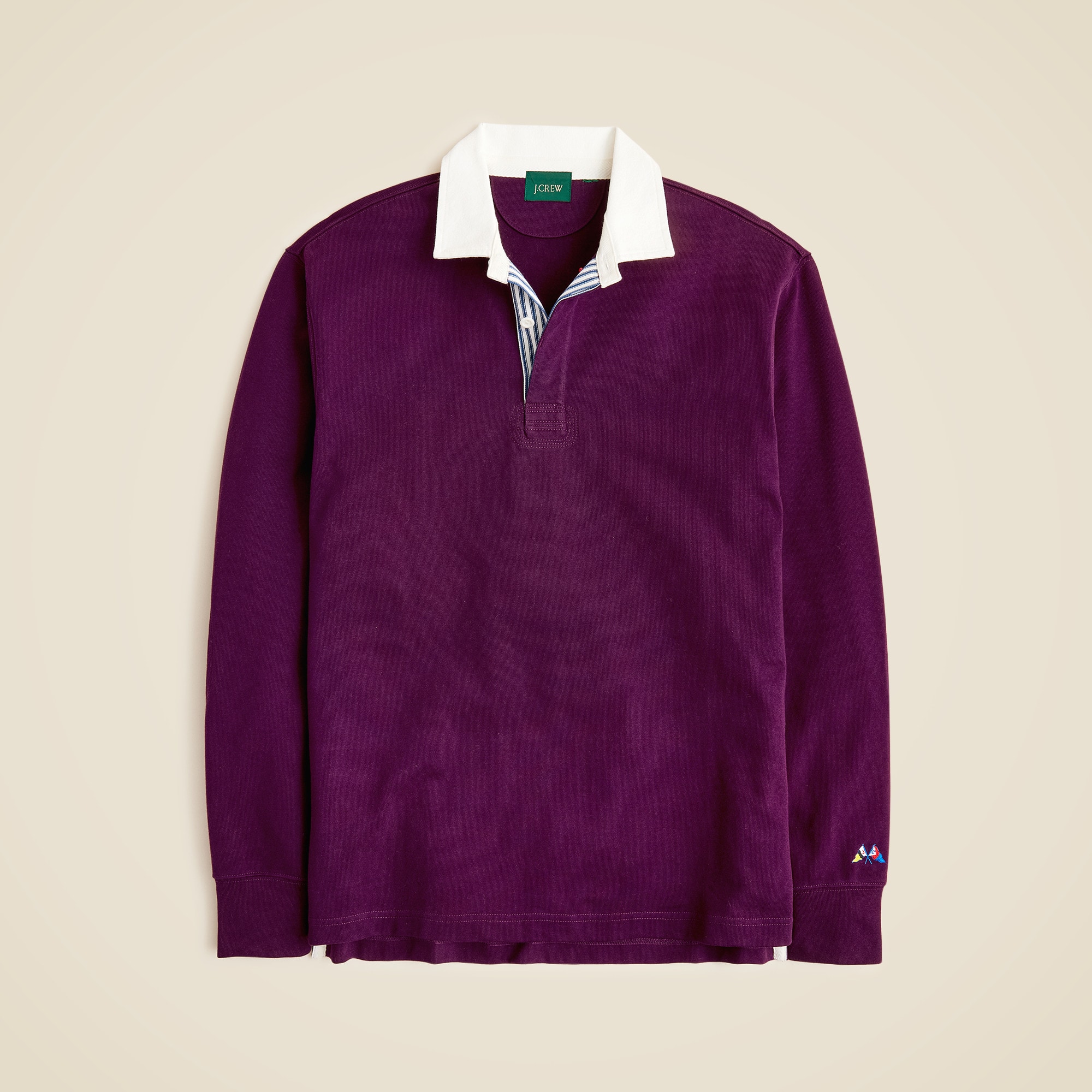 Rugby Shirt With Striped Placket For Men | J.Crew