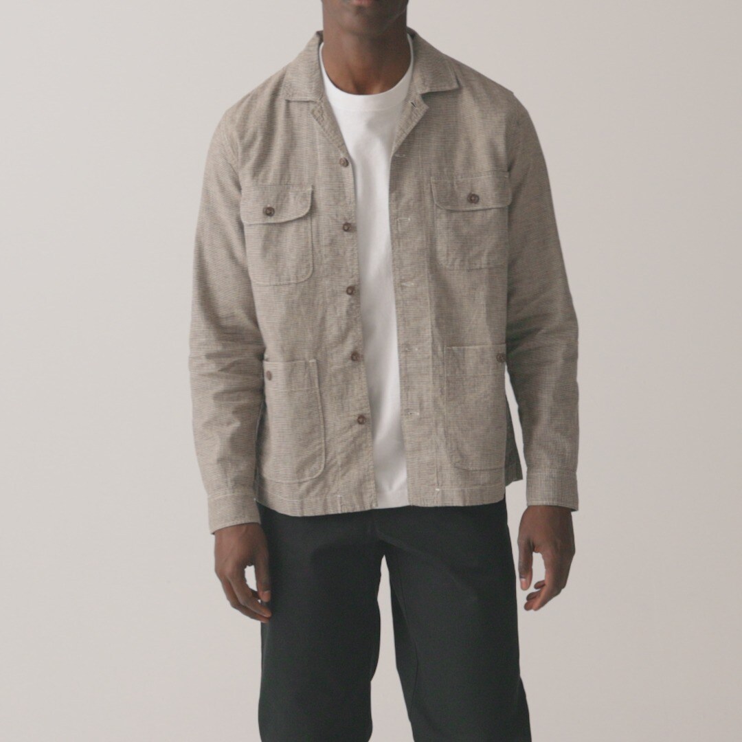 J.Crew: Linen-cotton Blend Four-pocket Camp-collar Overshirt For Men