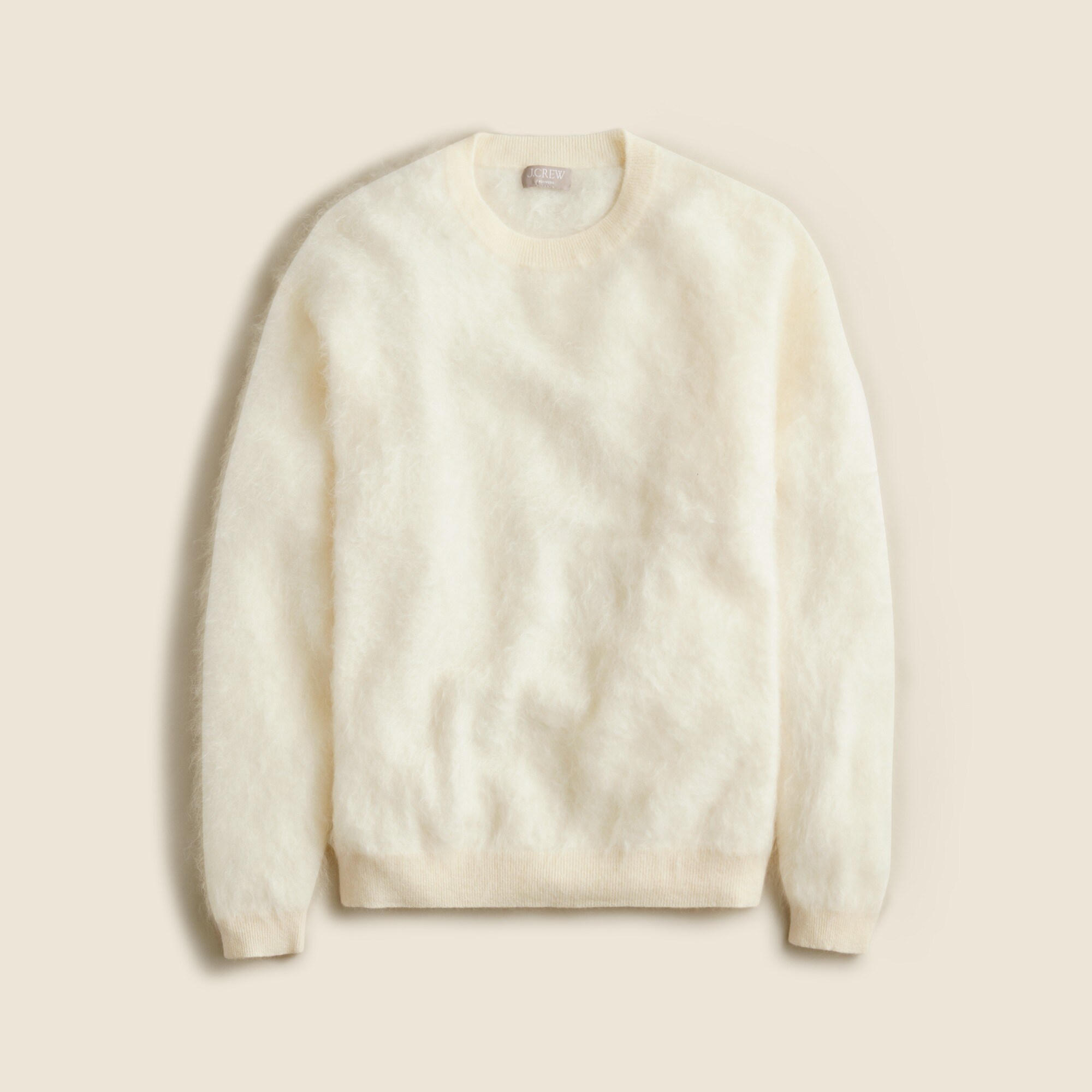 J.Crew: Brushed Cashmere Relaxed Crewneck Sweater For Women
