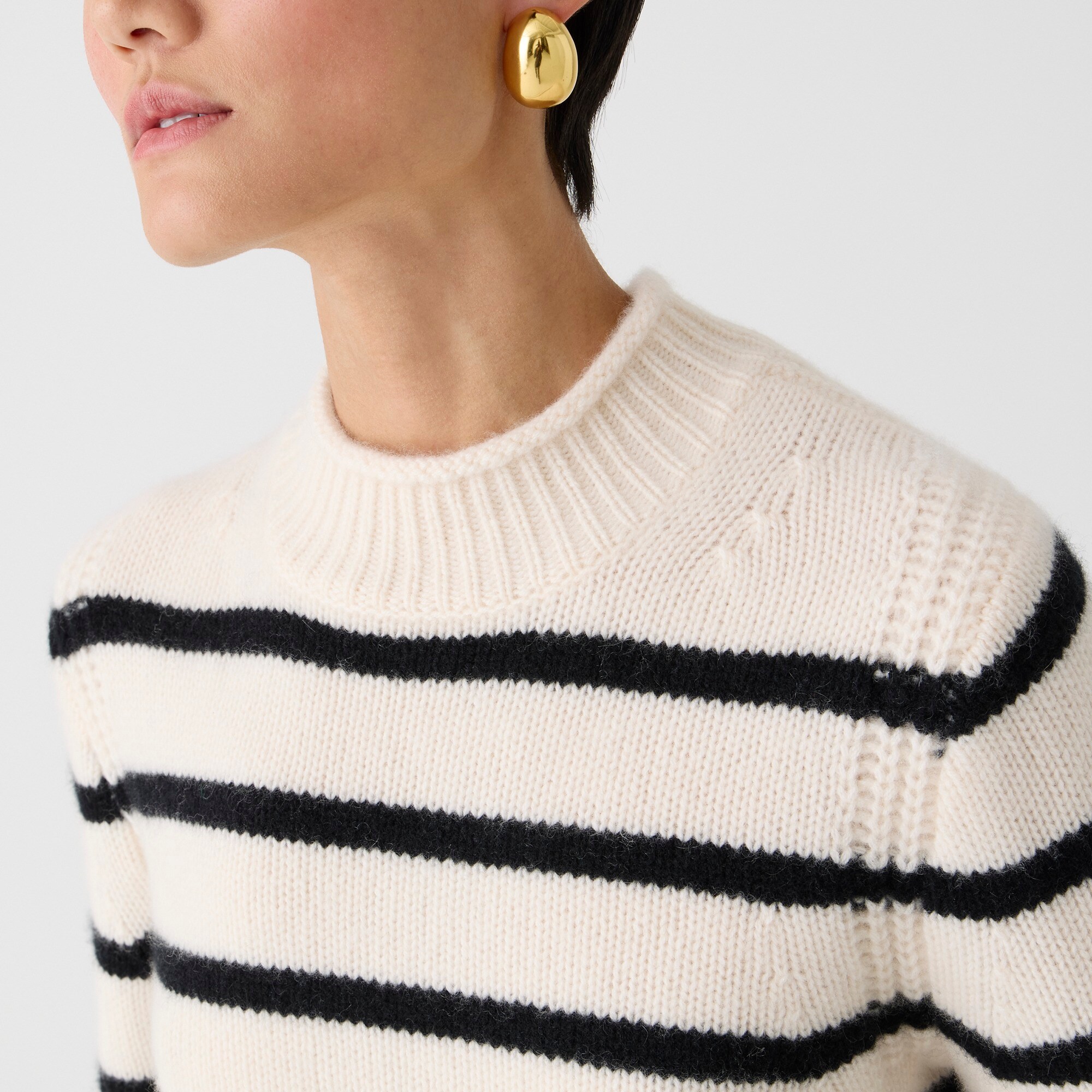 J.Crew: Cashmere Rollneck™ Sweater In Stripe For Women