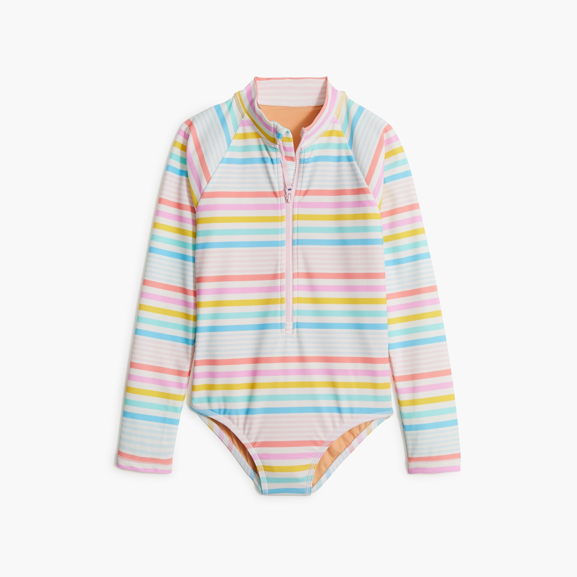 J.Crew Girls' striped rash guard swimsuit | Hamilton Place