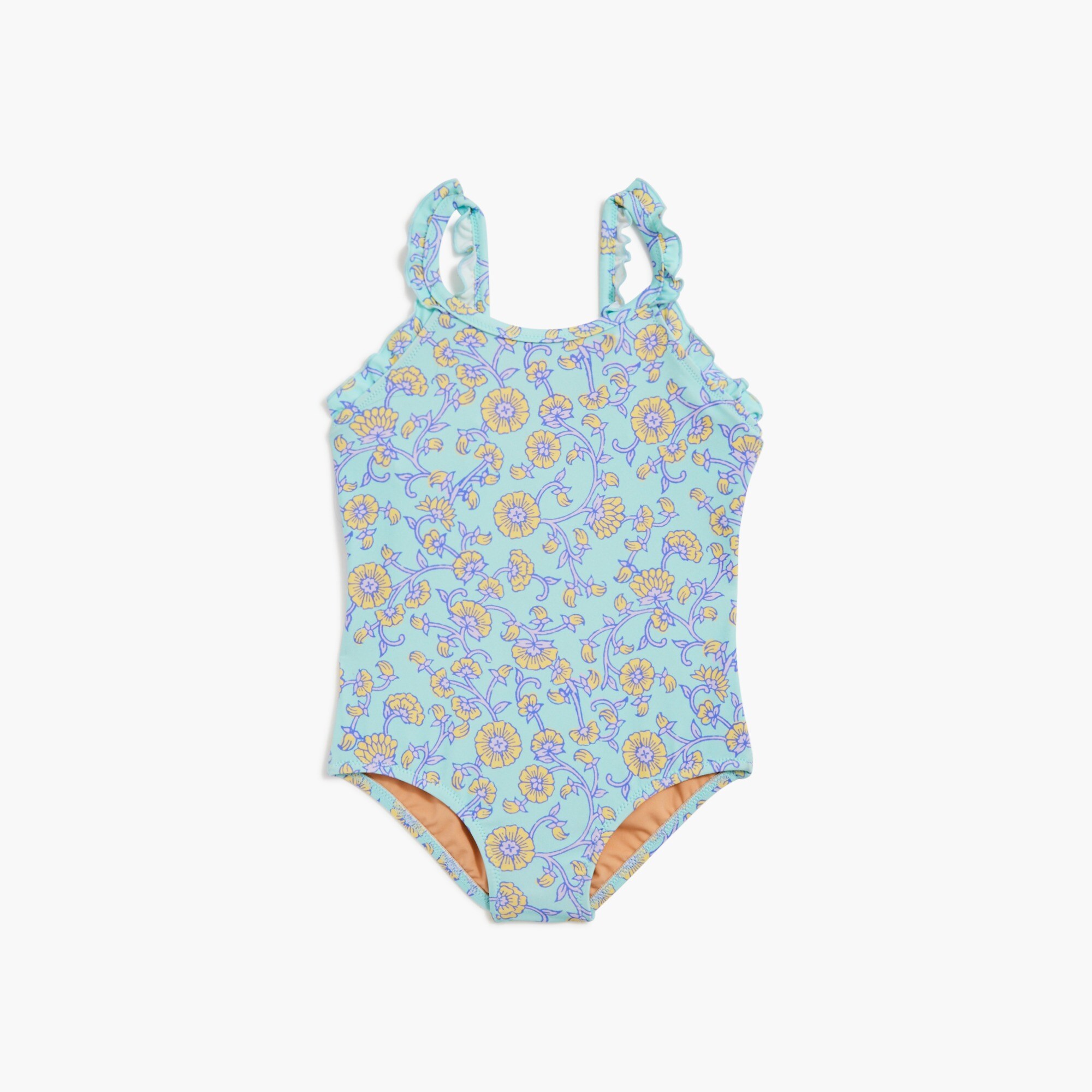 Factory: Girls' Floral Ruffle One-piece Swimsuit For Girls