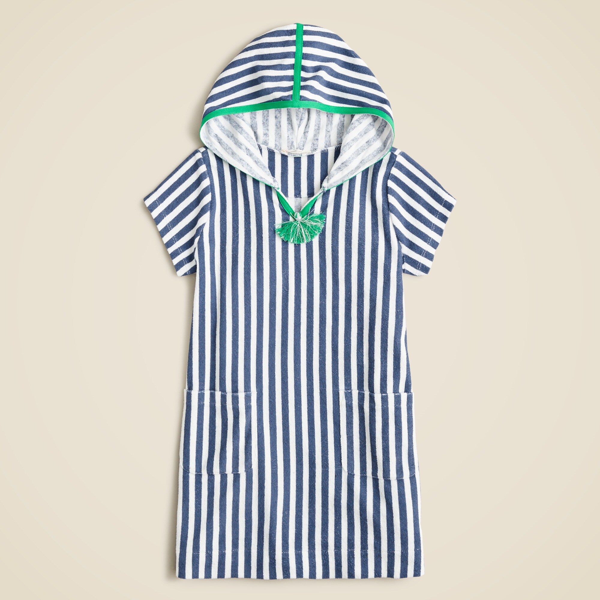 J.Crew: Girls' Hooded Tunic In Towel Terry For Girls