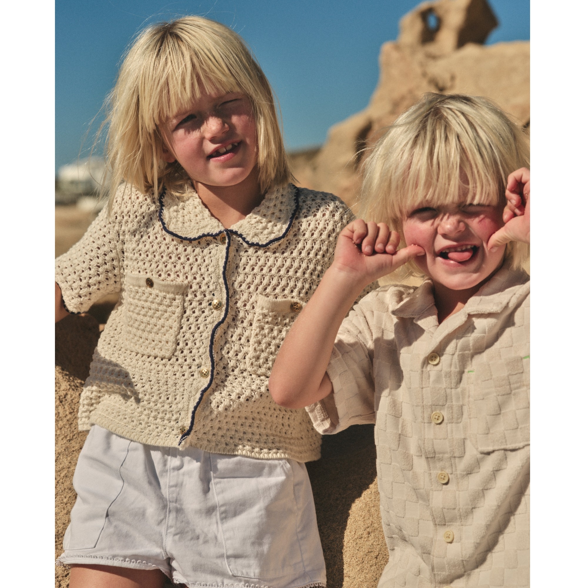 J.Crew: Girls' Crochet Button-up Shirt For Girls