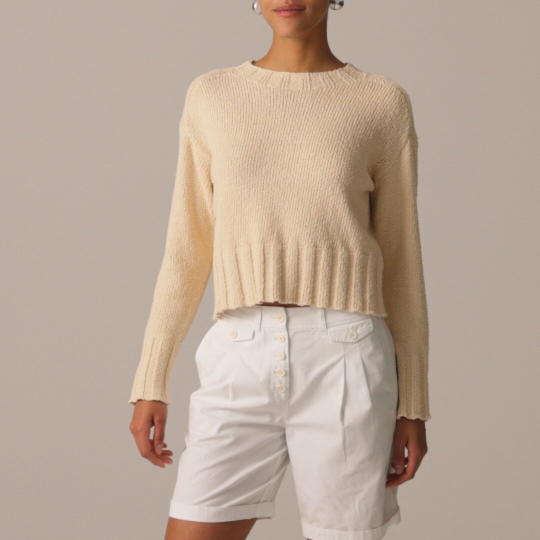 J.Crew: Relaxed Crewneck Beach Sweater For Women