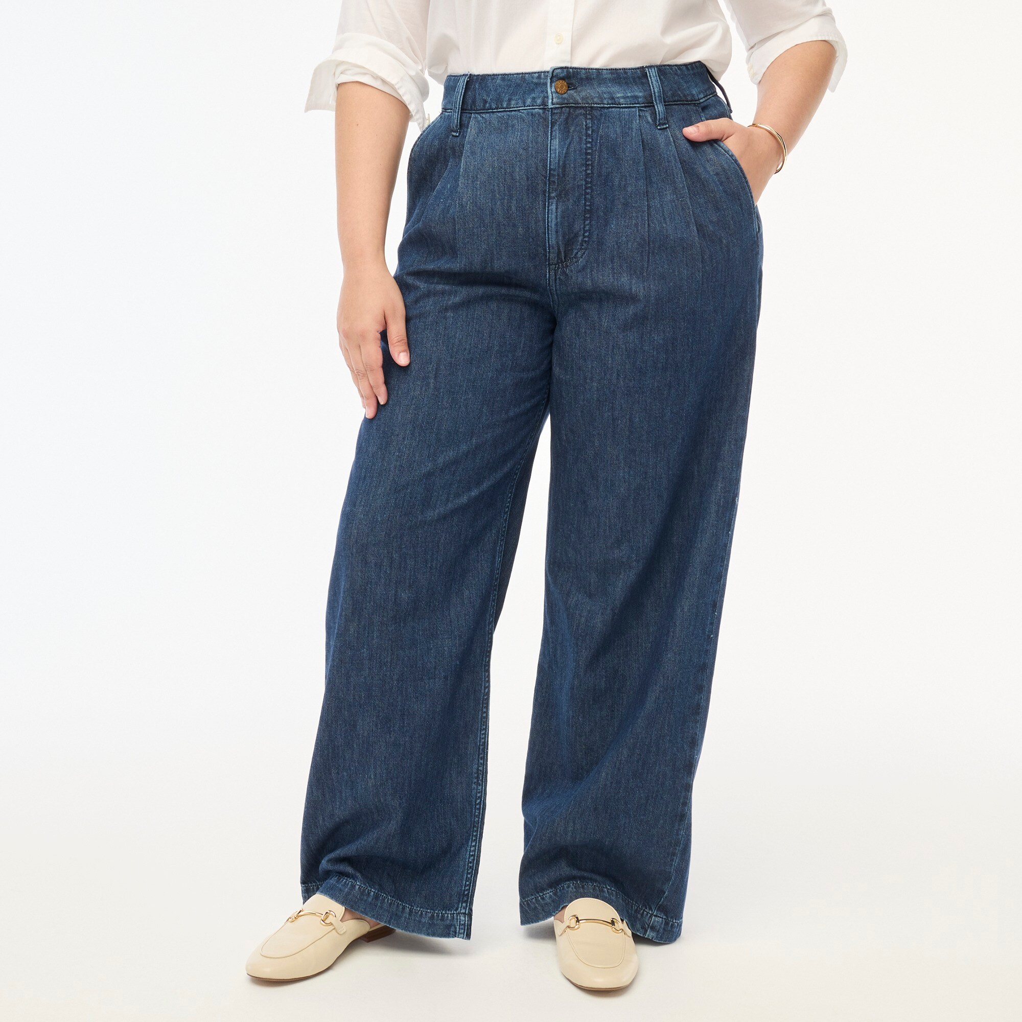 Factory: Pleated Trouser Jean For Women