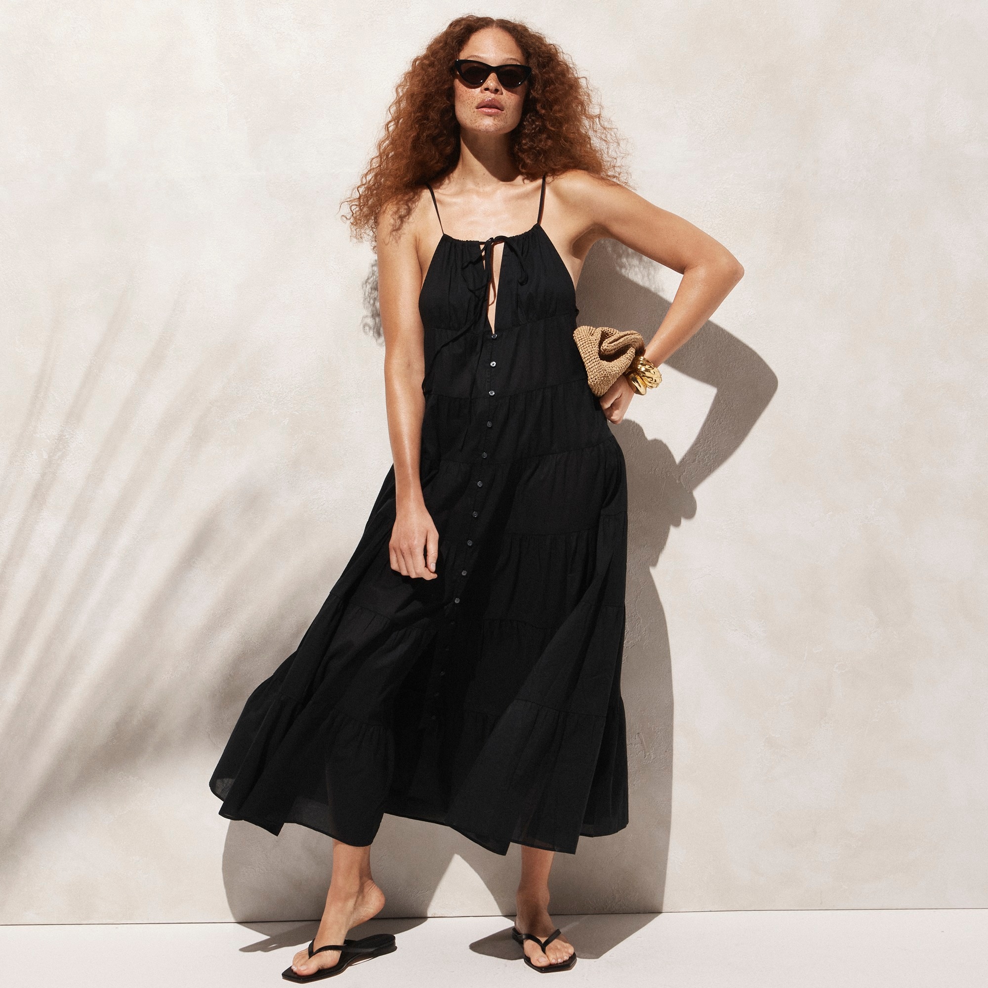 J.Crew: Tiered Cotton Voile Dress For Women