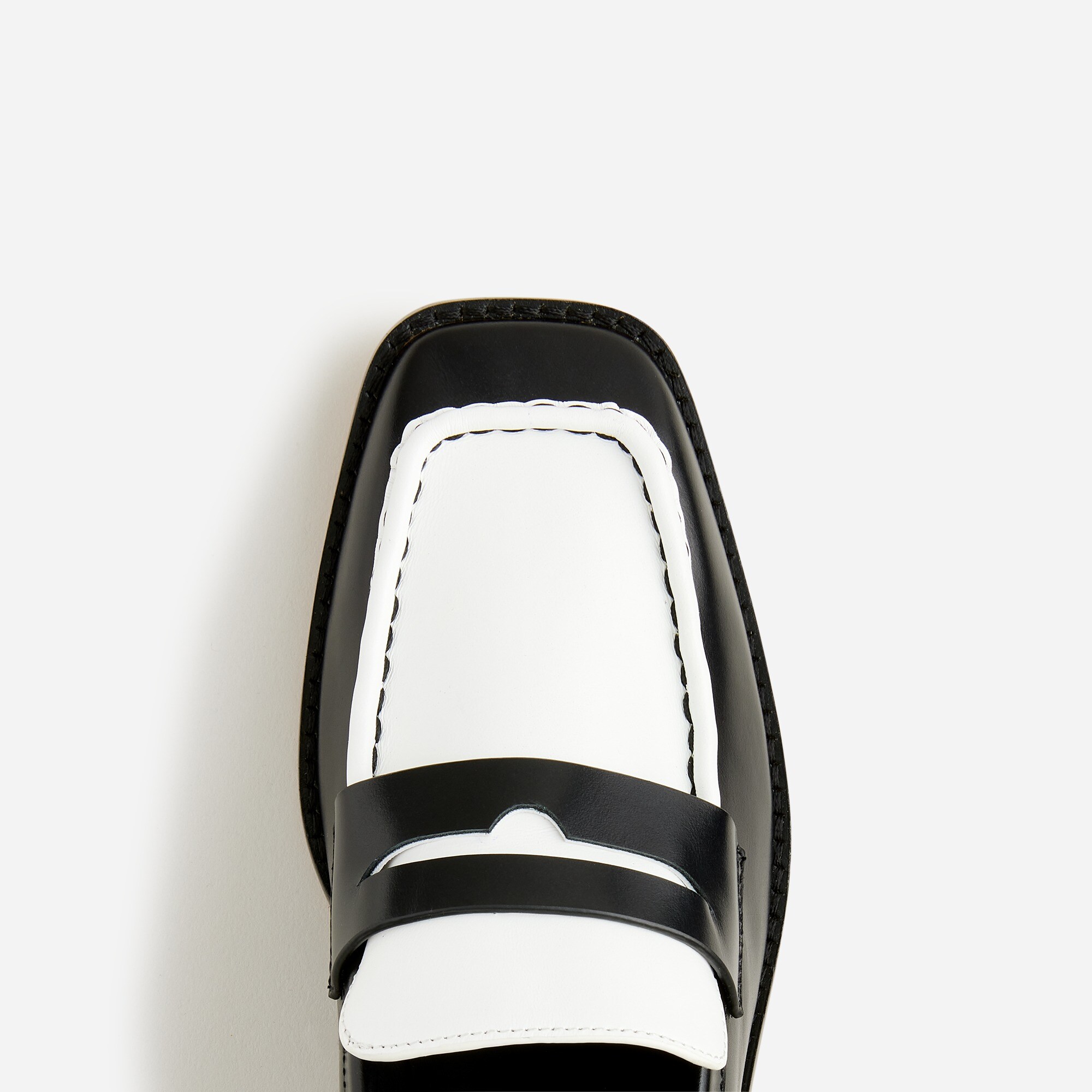 J.Crew: Addison Stacked-heel Loafers In Colorblock Leather For Women