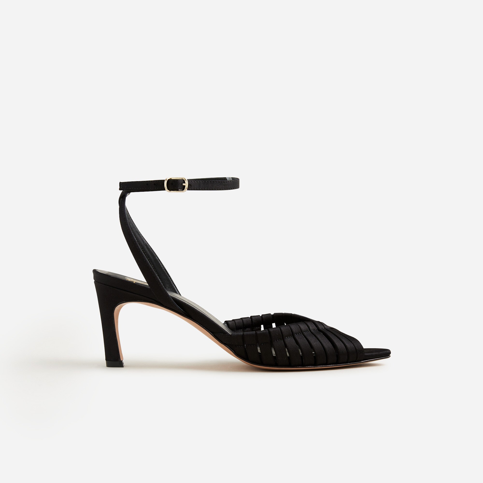 J.Crew: Made-in-Italy Curved-heel Sandals In Satin For Women