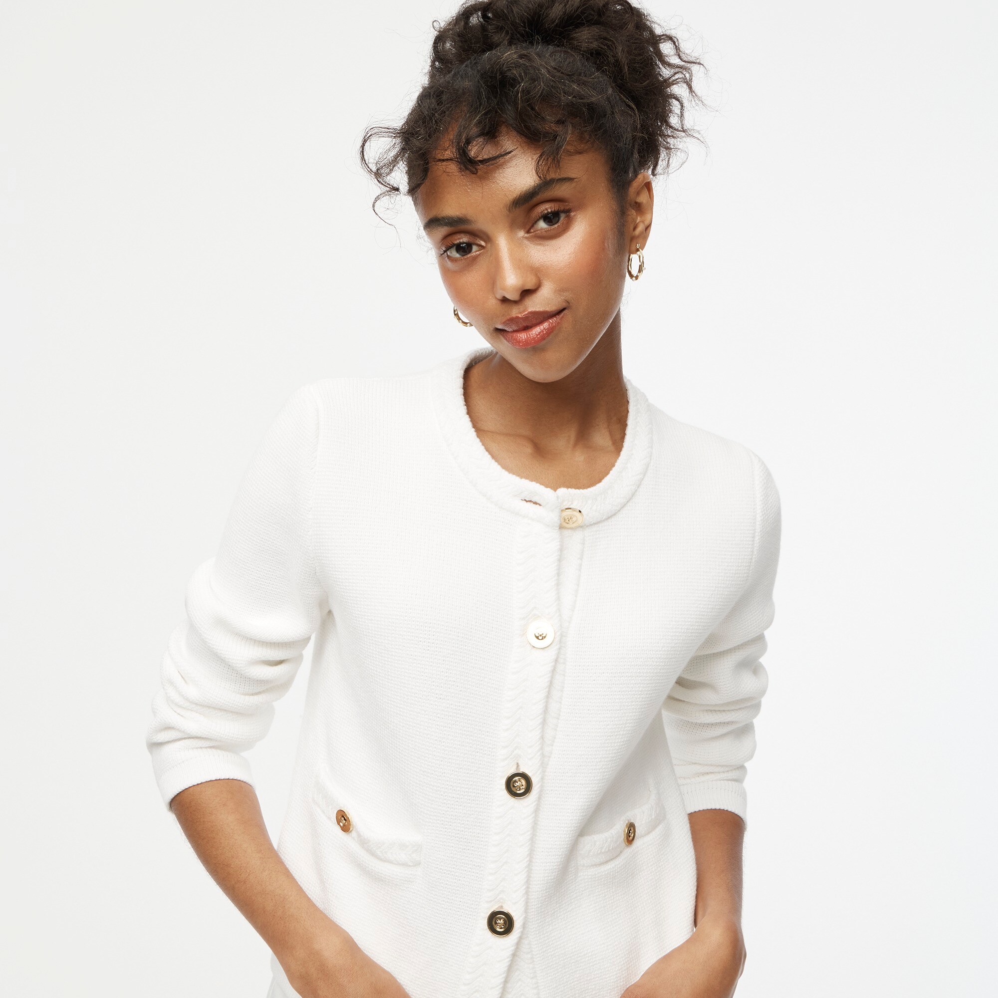 Factory: Cotton Lady Jacket Cardigan Sweater For Women